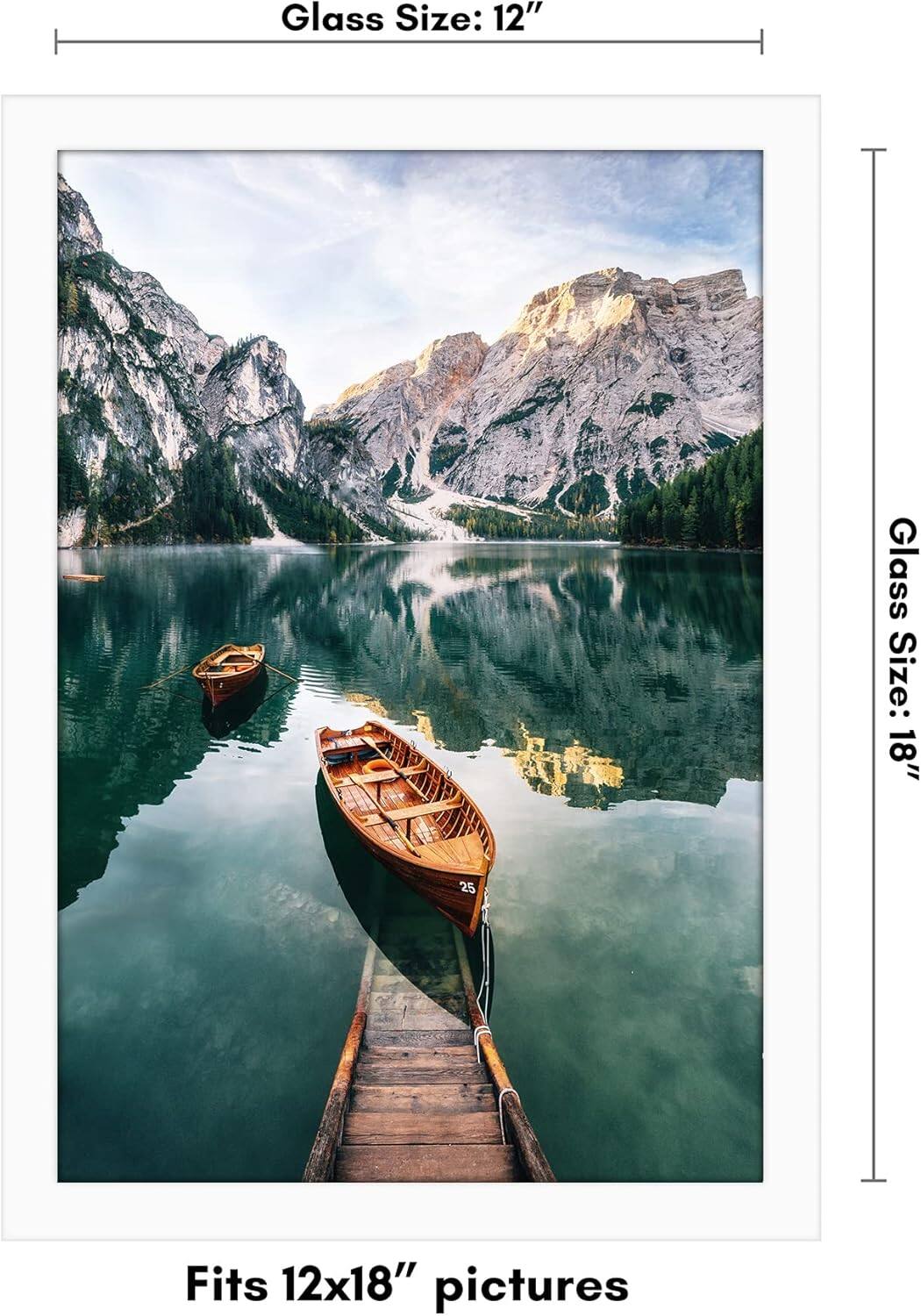 blue 12x18 Poster Frame with Shatter Resistant Glass Gallery Style ...