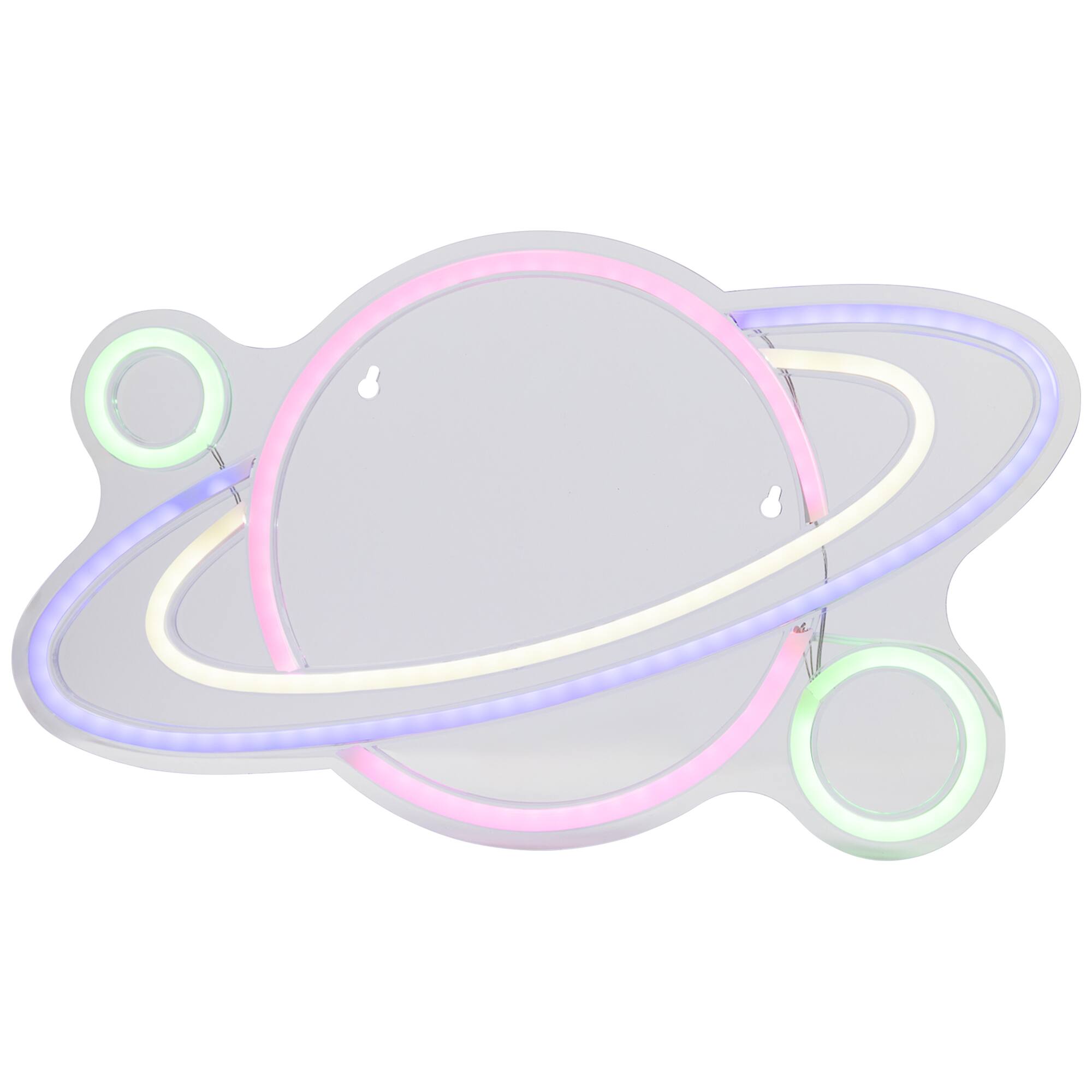 Northlight LED Ringed Planet Neon Lighted Wall Art 16" Pink 35127697 ...