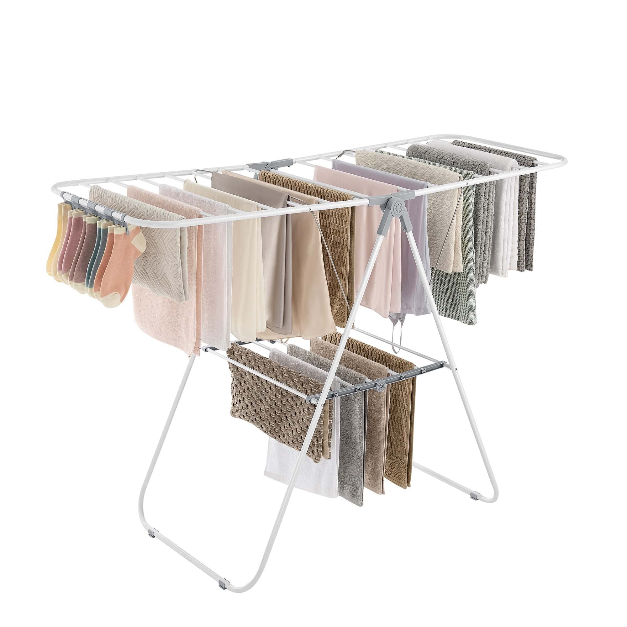 Hirose Alice SONGMICS Clothes Drying Rack 2 Level Laundry Drying Rack ...