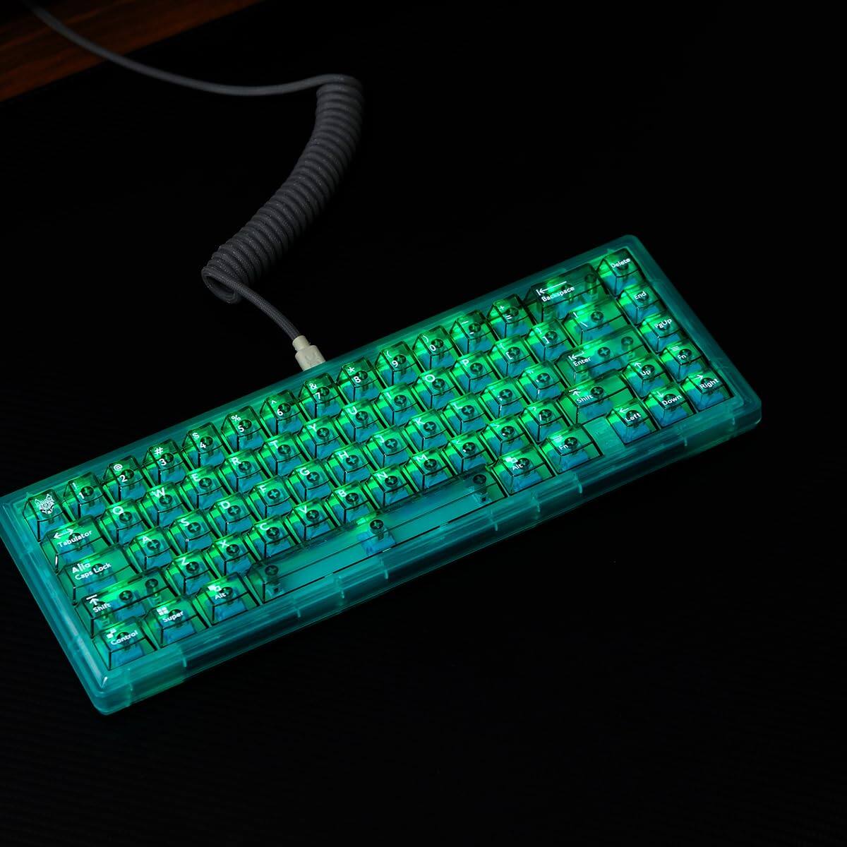 Earthley Blooms Green Crystal Transparent Keycaps Pc Cherry Profile ...