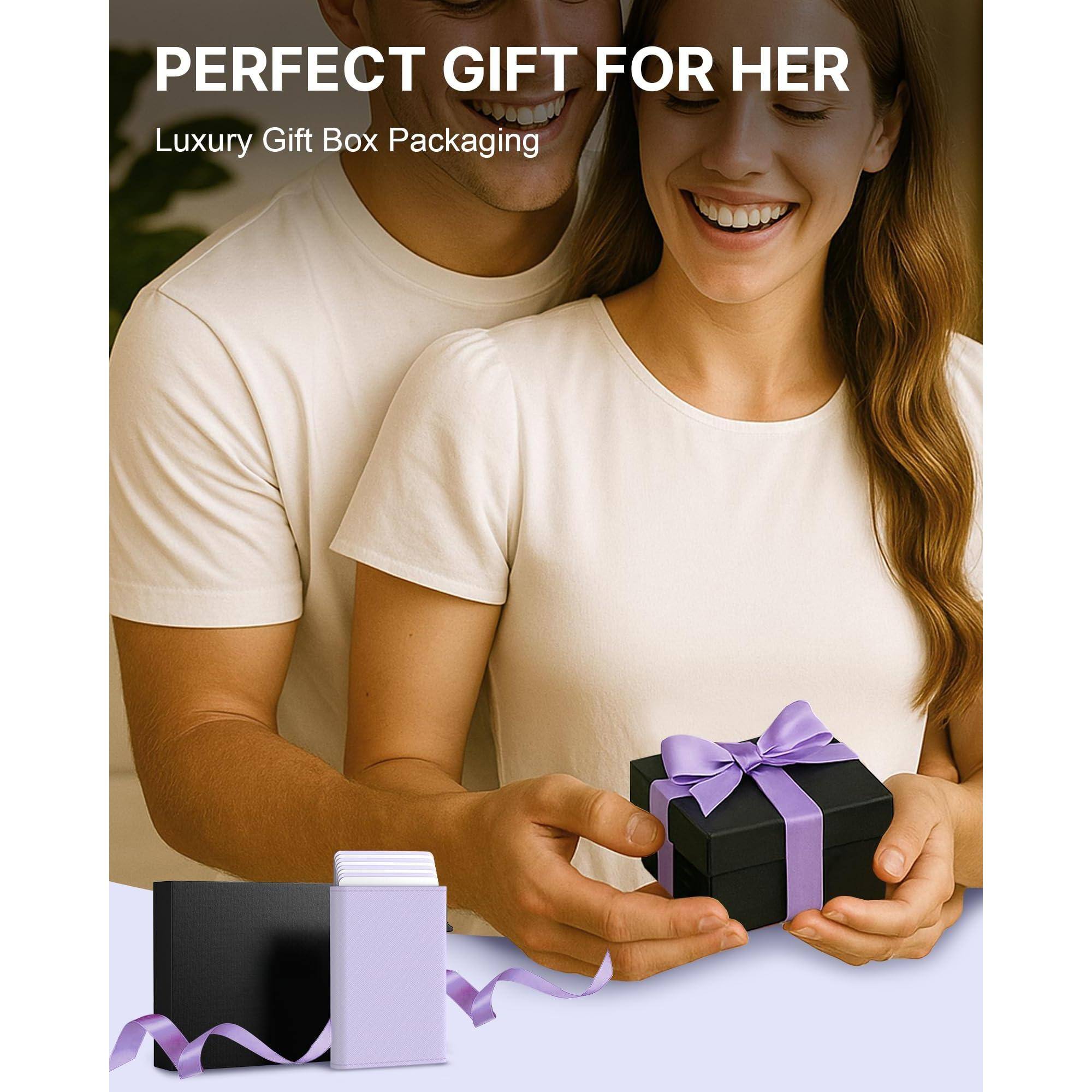 Jadie Link Womens Wallet Card Holder Pop Case Genuine Leather Rfid ...