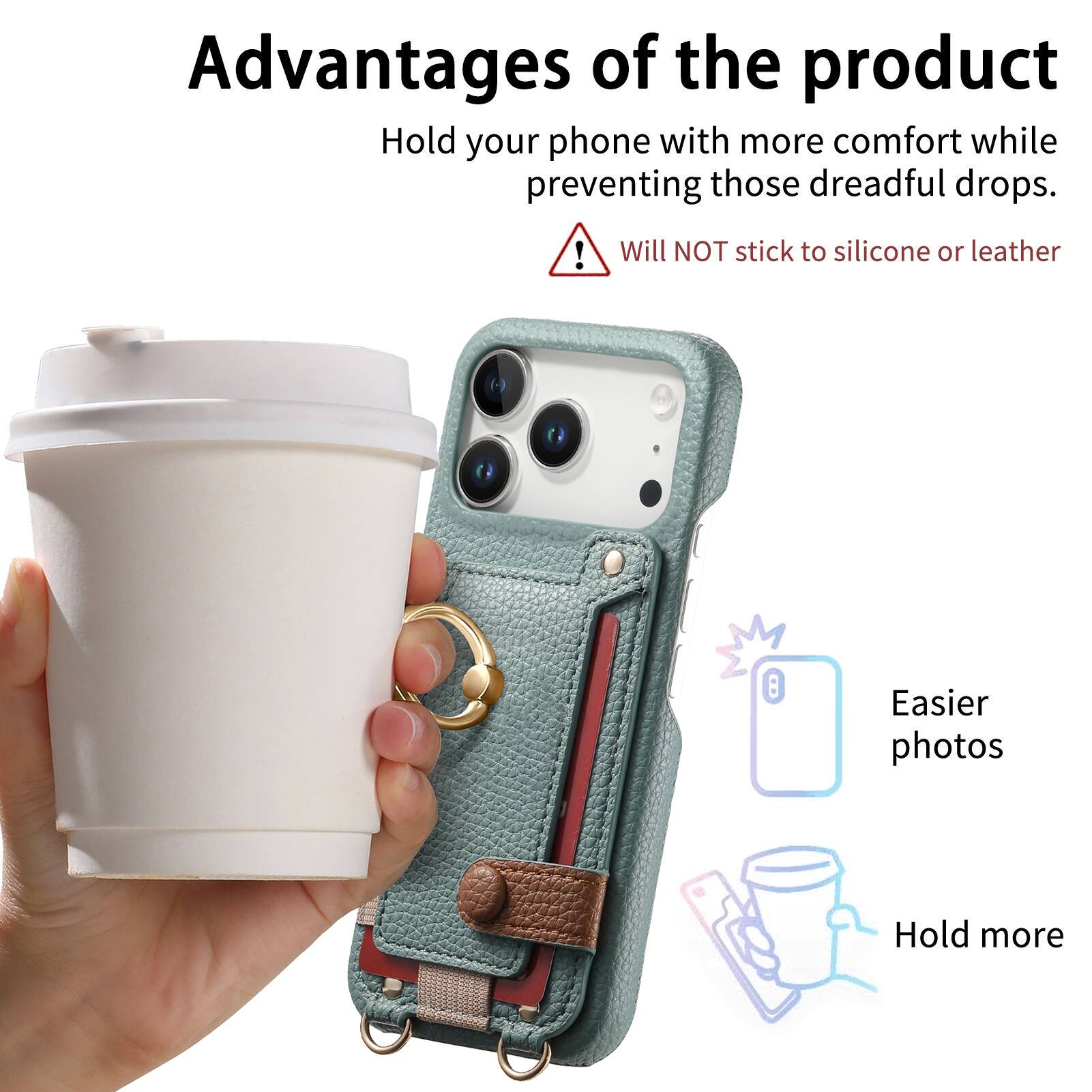 Dteck Lychee Texture Wallet Case for Apple iPhone 17 Pro with Metal ...