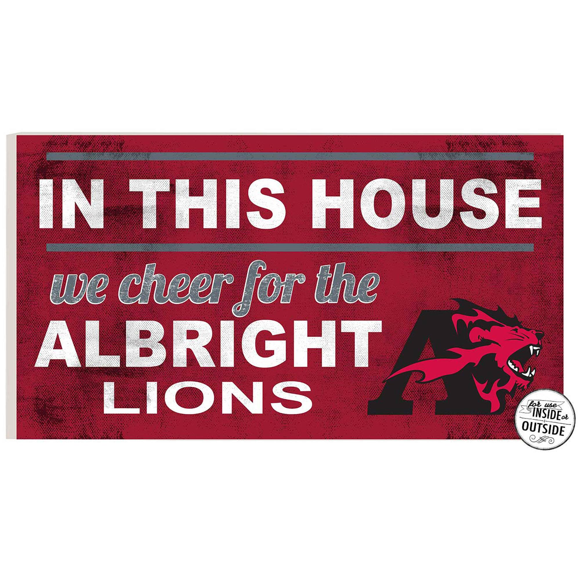 Jardine Albright Lions 11'' x 20'' Indoor/Outdoor In This House Sign ...