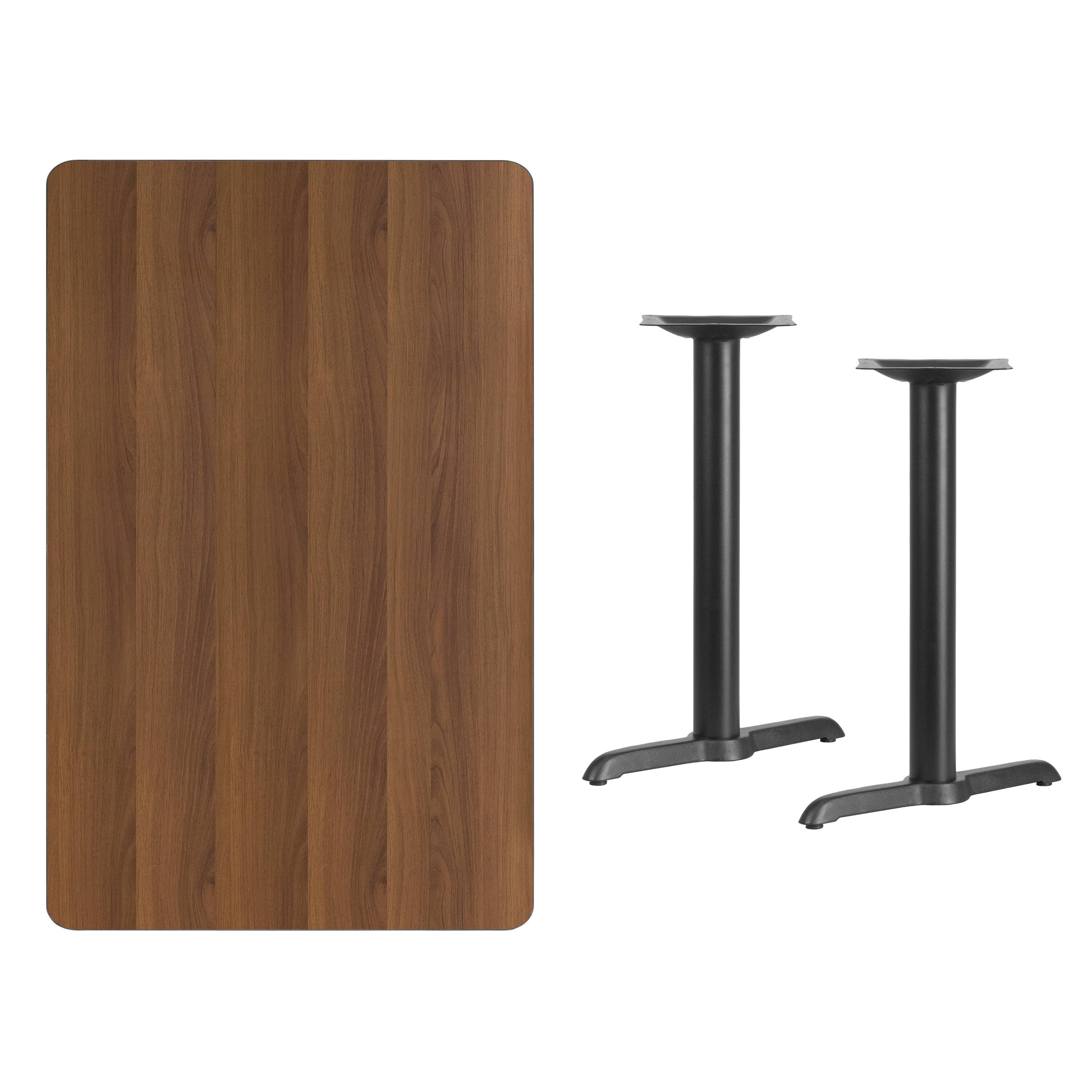 Emma + Oliver 30"x48" Rectangular Laminate Table with 5"x22" Table ...