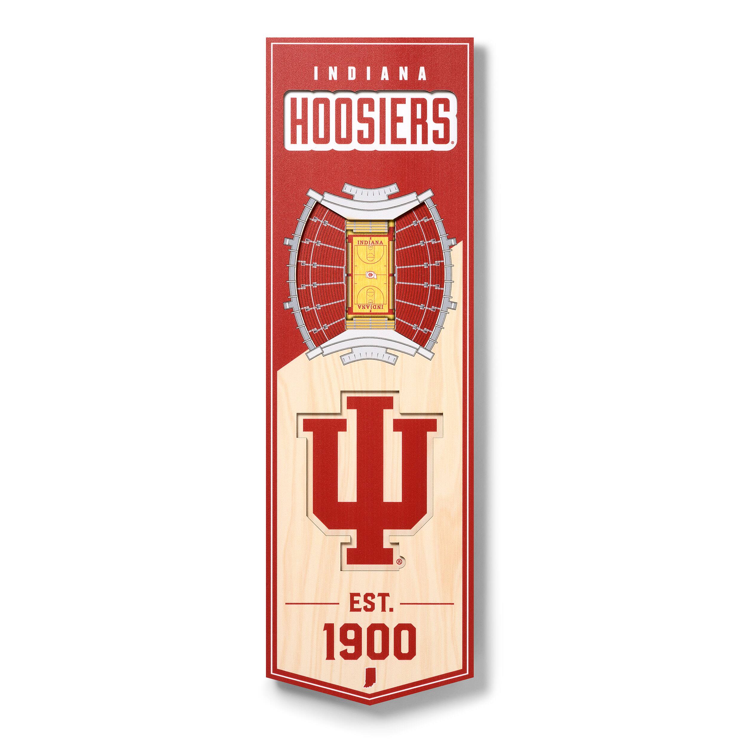 YouTheFan Indiana Hoosiers 6'' x 19'' 3D StadiumView Banner Multicolor ...