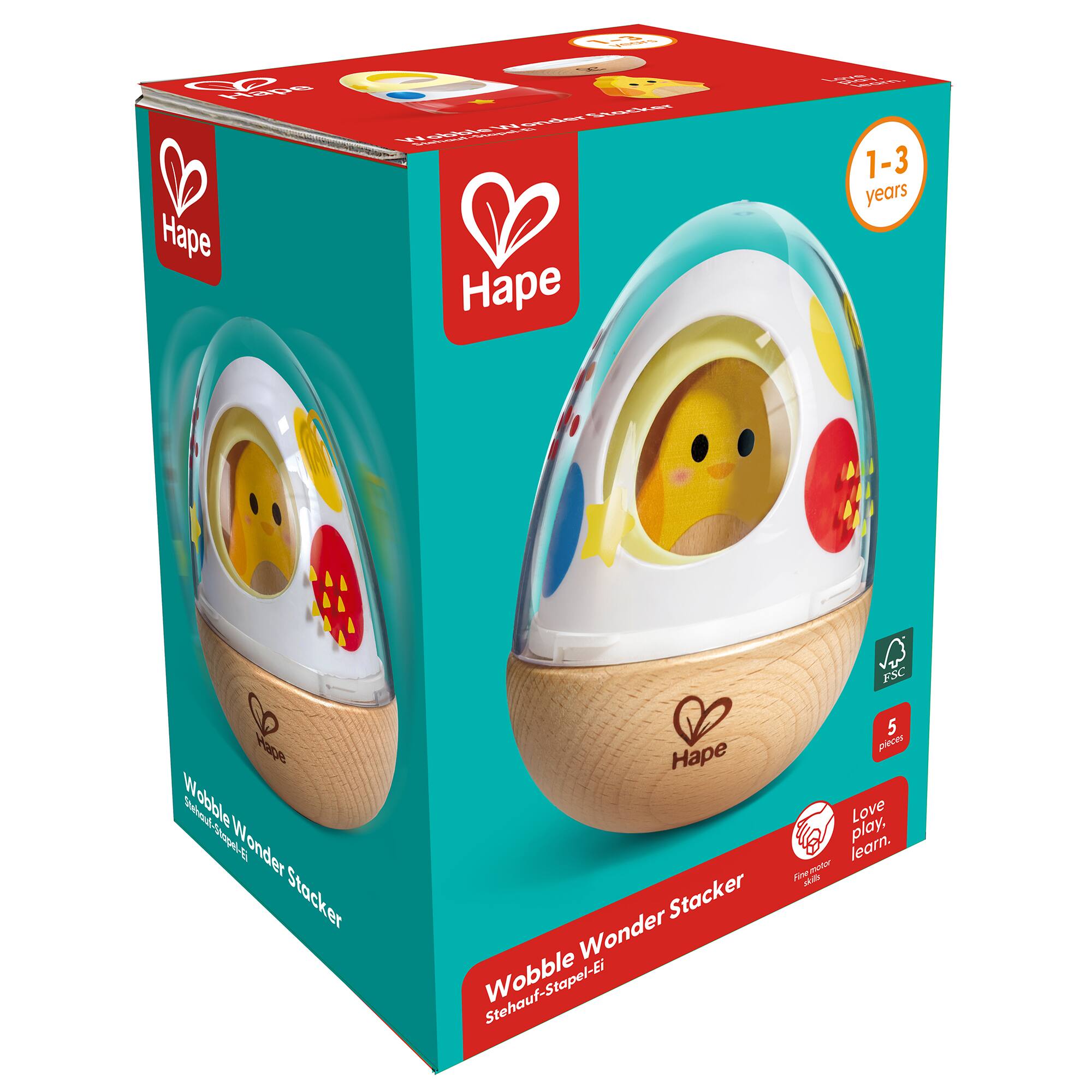 Best Buy: Hape Hape: Wobble Wonder Stacker Nesting Chicken & Egg Shell ...