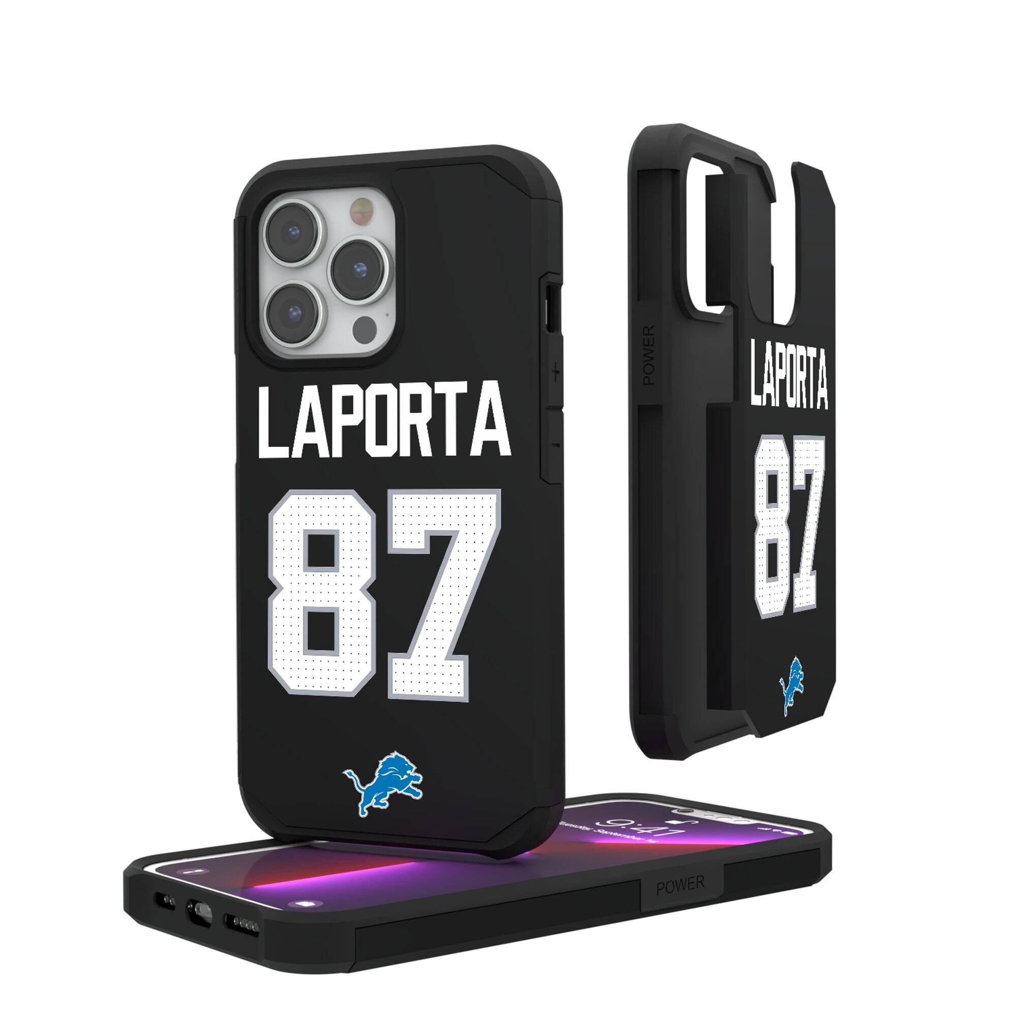 Keyscaper NFL Sam LaPorta Detroit Lions iPhone Rugged Case 16 Plus ...