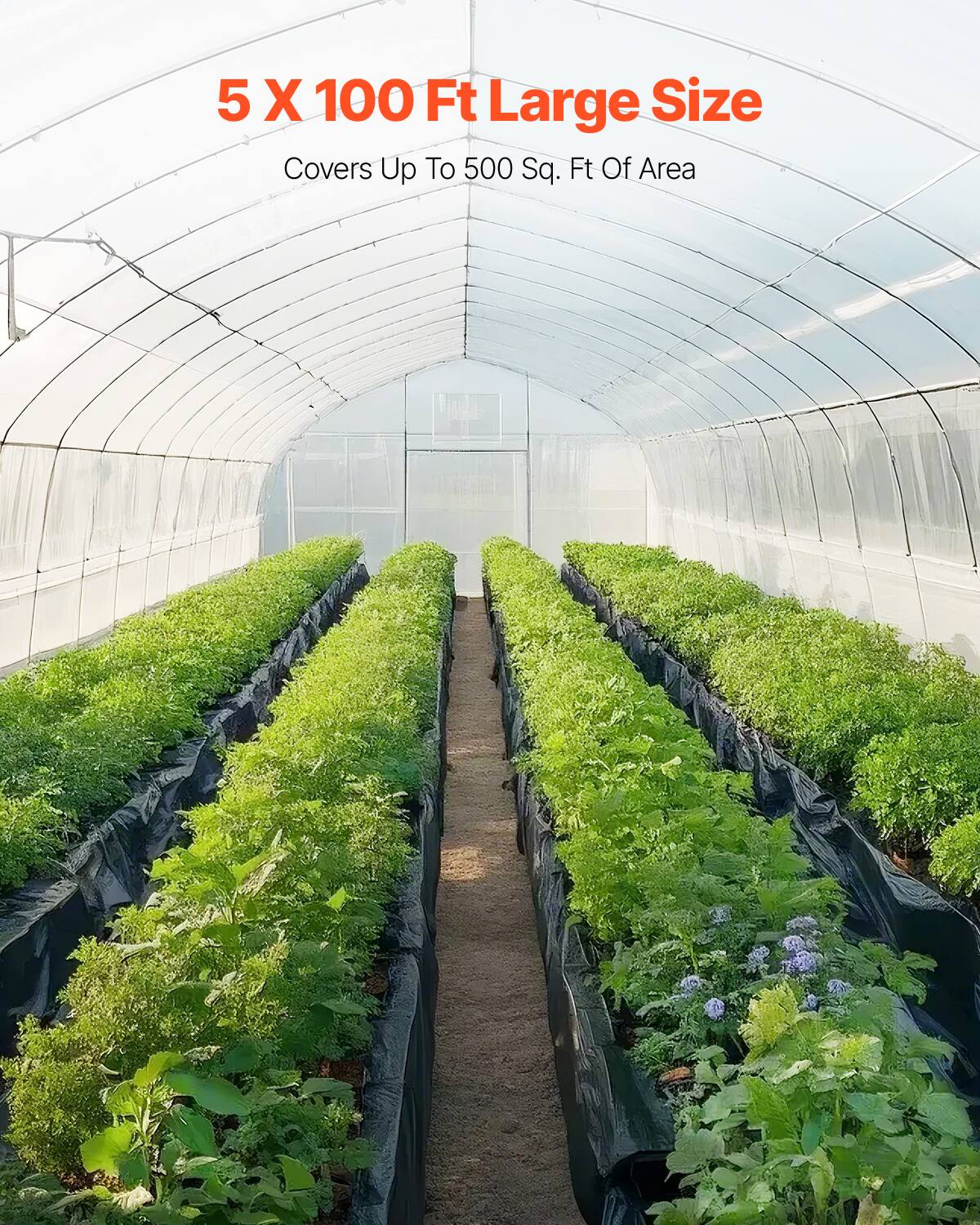 VEVOR 10 Mil Plastic Sheeting Heavy Duty 5' x 100', Thick Plastic ...