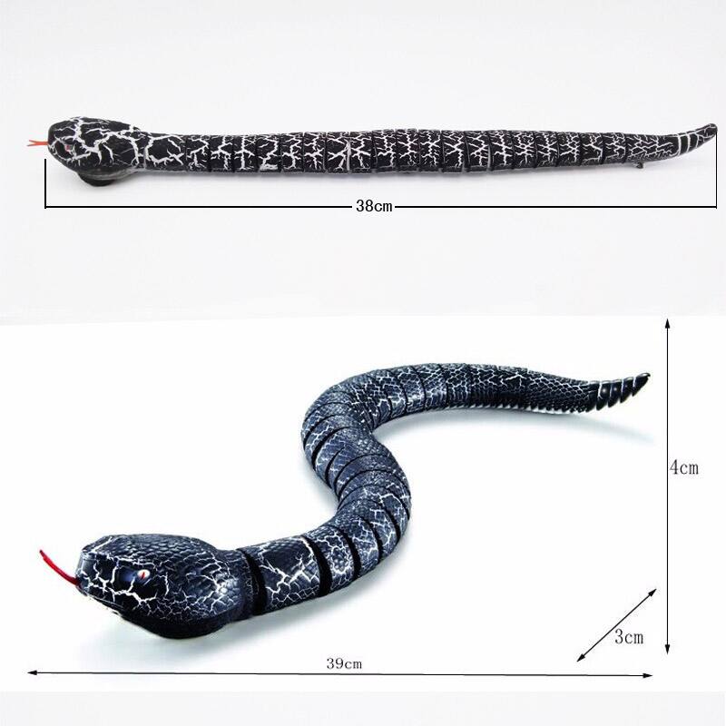 Topteng USB Rechargeable Remote Control Rattlesnake Toy Real Slithering ...