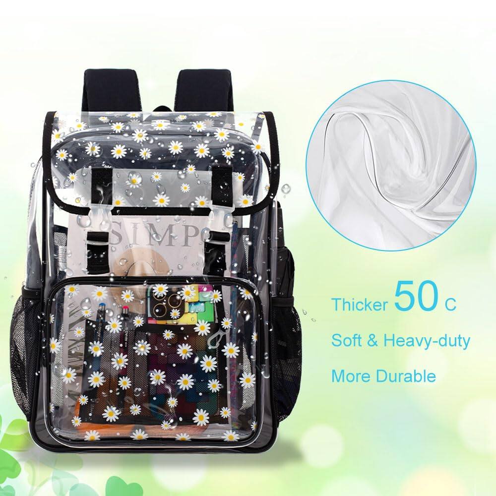 Stamp n Camp 17" Clear Backpack For 3pcs Flip Design Stadium Approved ...