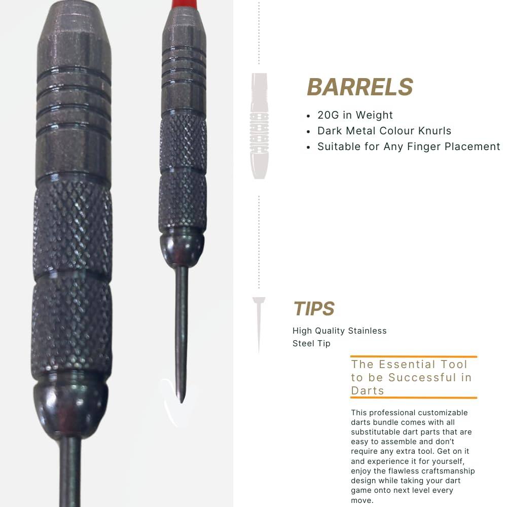 Skar Audio Steel Tip Darts Set Bar Darts 3 Of Each Color Fun For 4 ...