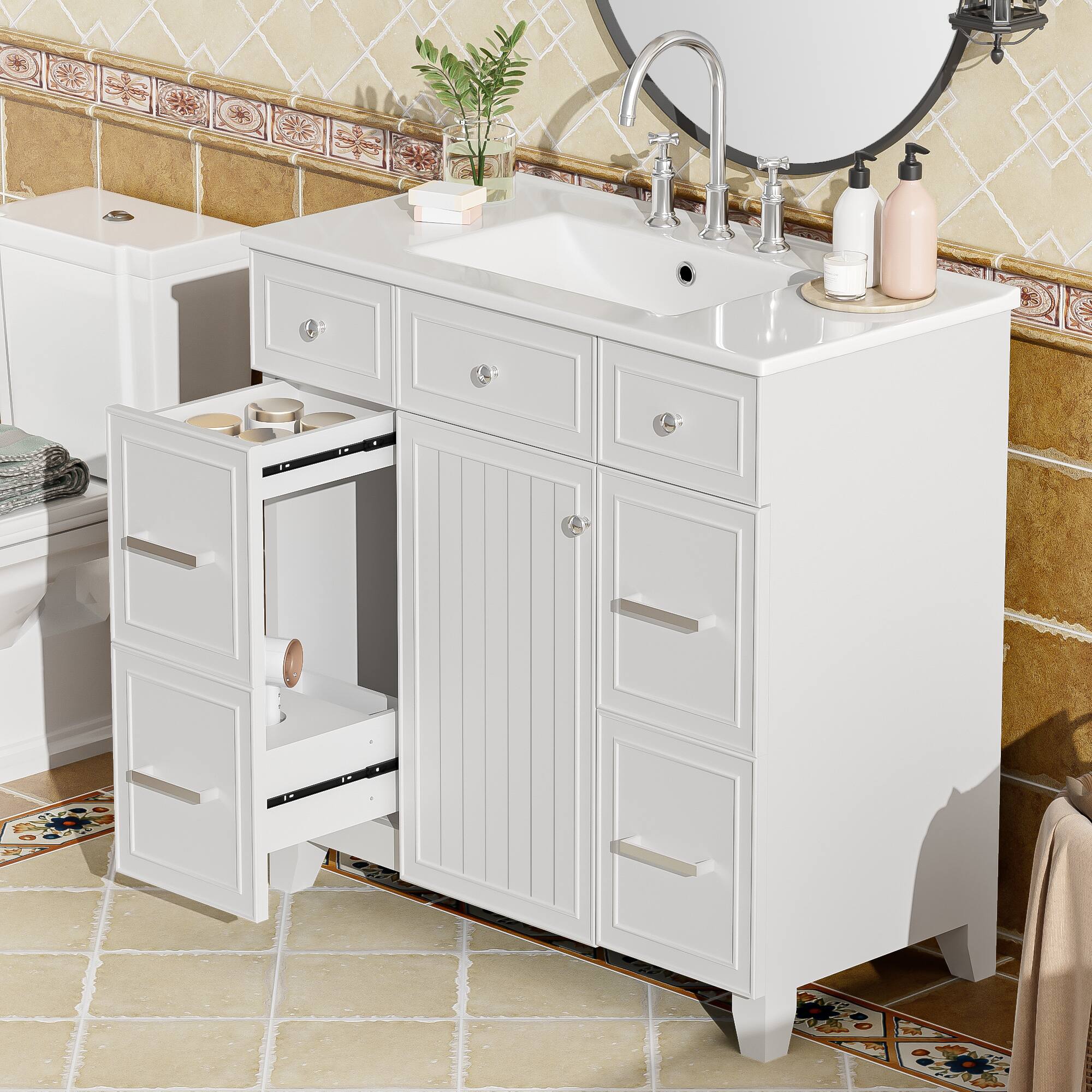 36 inch double sink bathroom vanity - Best Buy