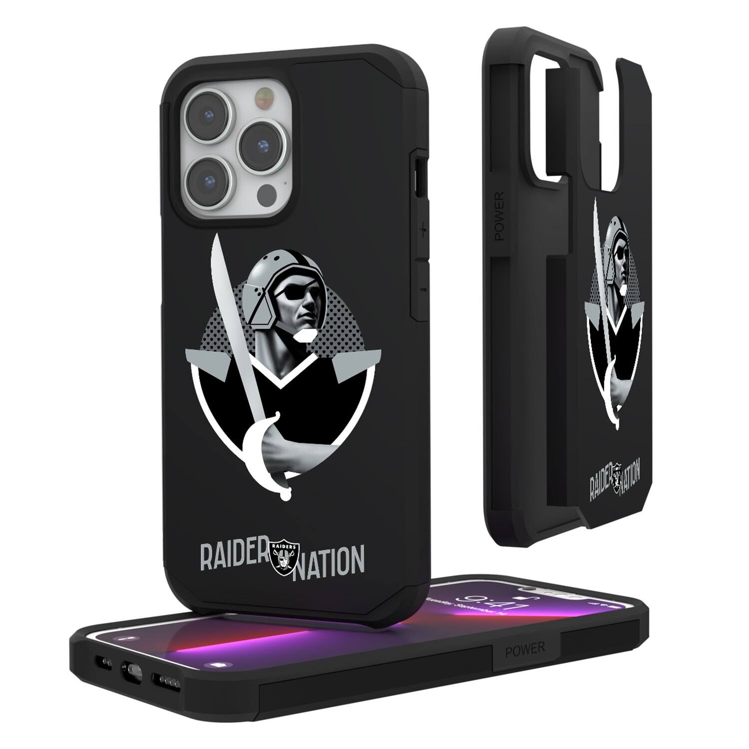 Keyscaper NFL Las Vegas Raiders iPhone Rugged Case 15 Plus Black ...