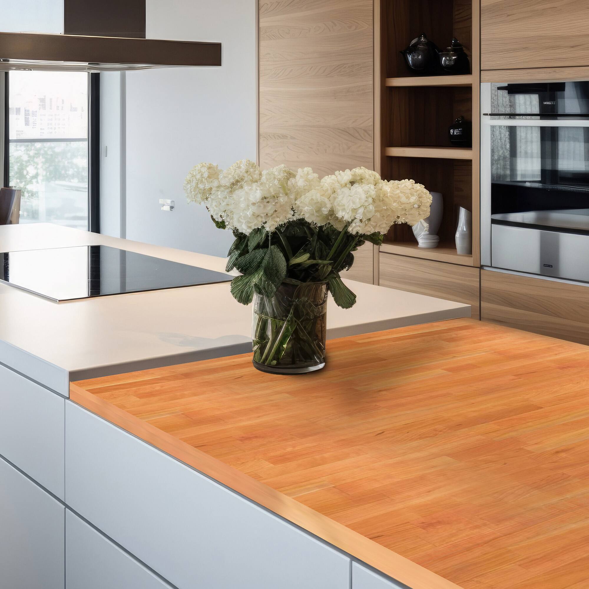 John Boos Butcher Block Kitchen Countertop, 24" x 25" x 1 1/2" Cherry ...