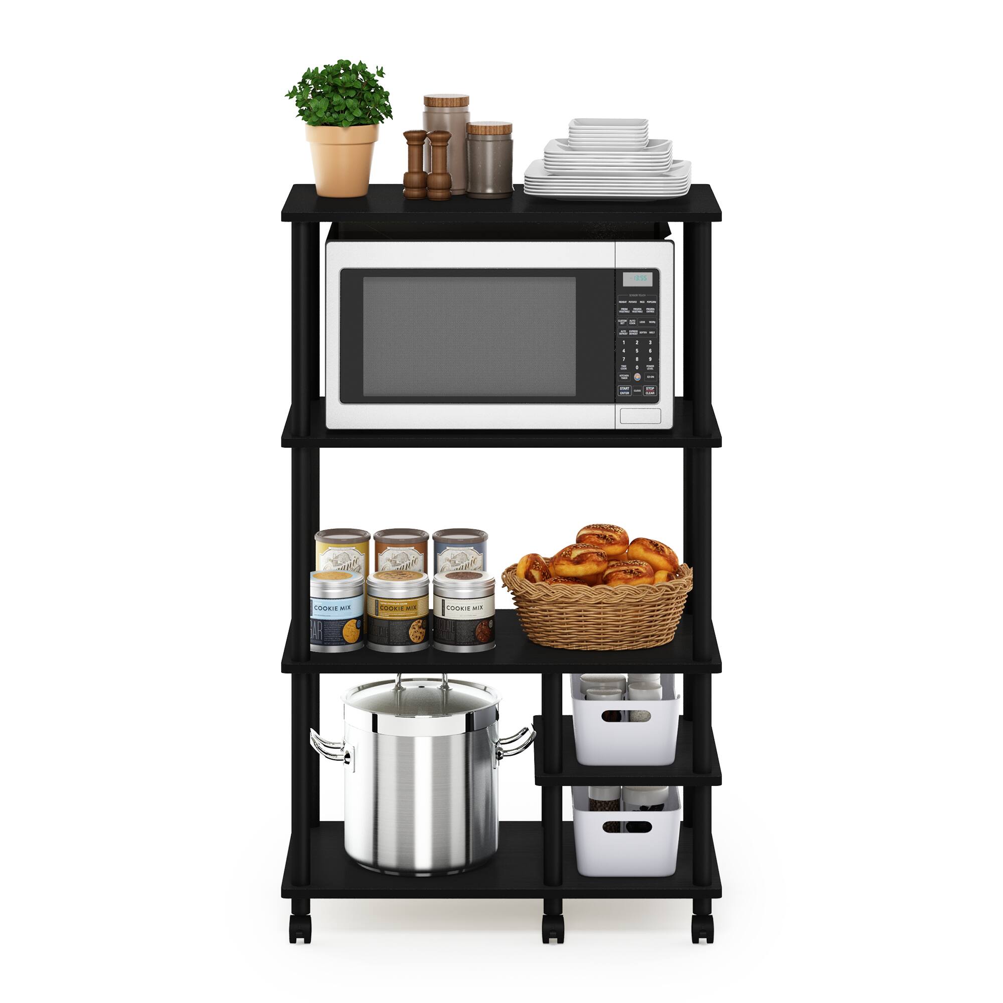 Furinno Turn N Tube 4 Tier Toolless Kitchen Storage Shelf Cart ...