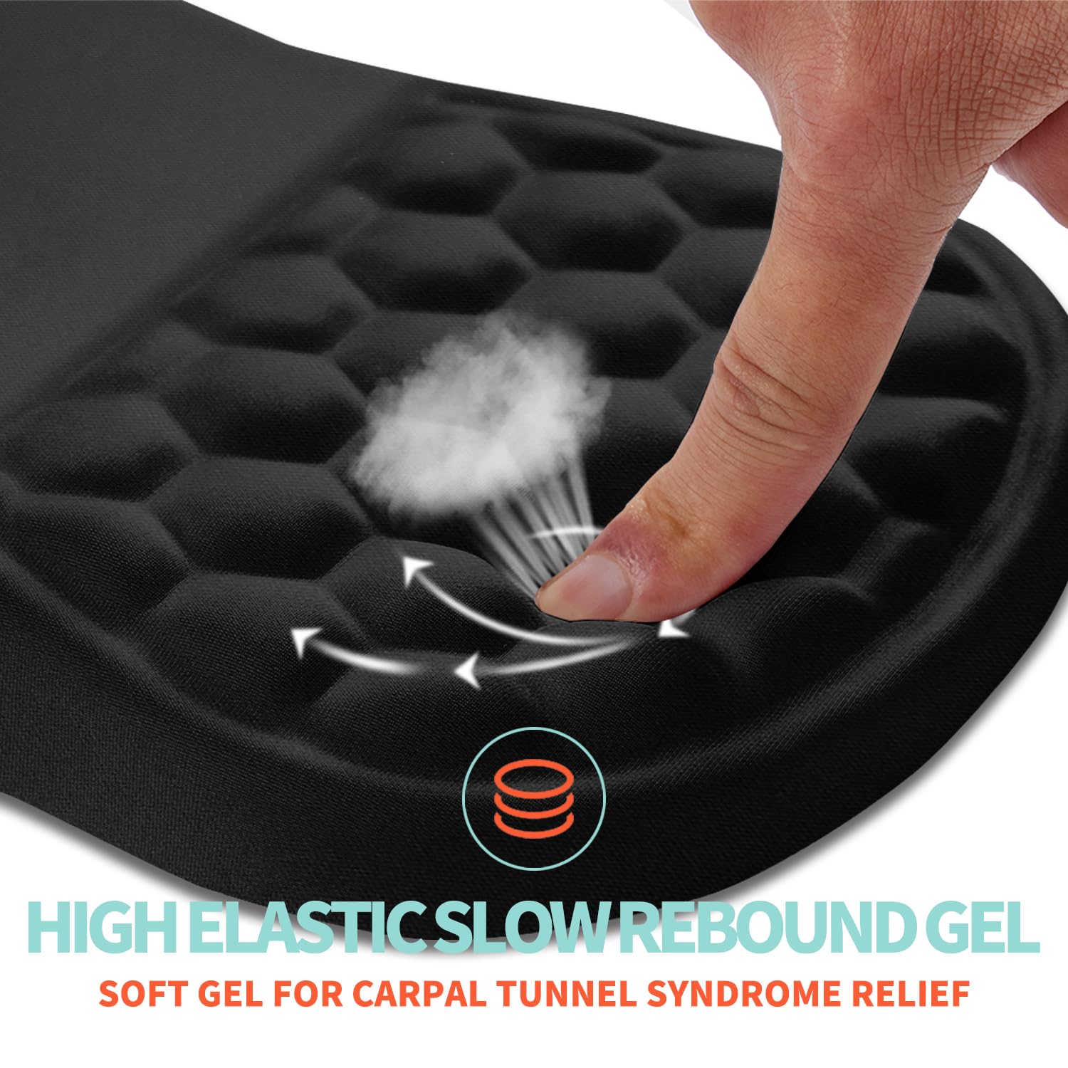 Earthley Blooms Mouse Pad Wrist Support With Memory Foam Massage Bulge ...