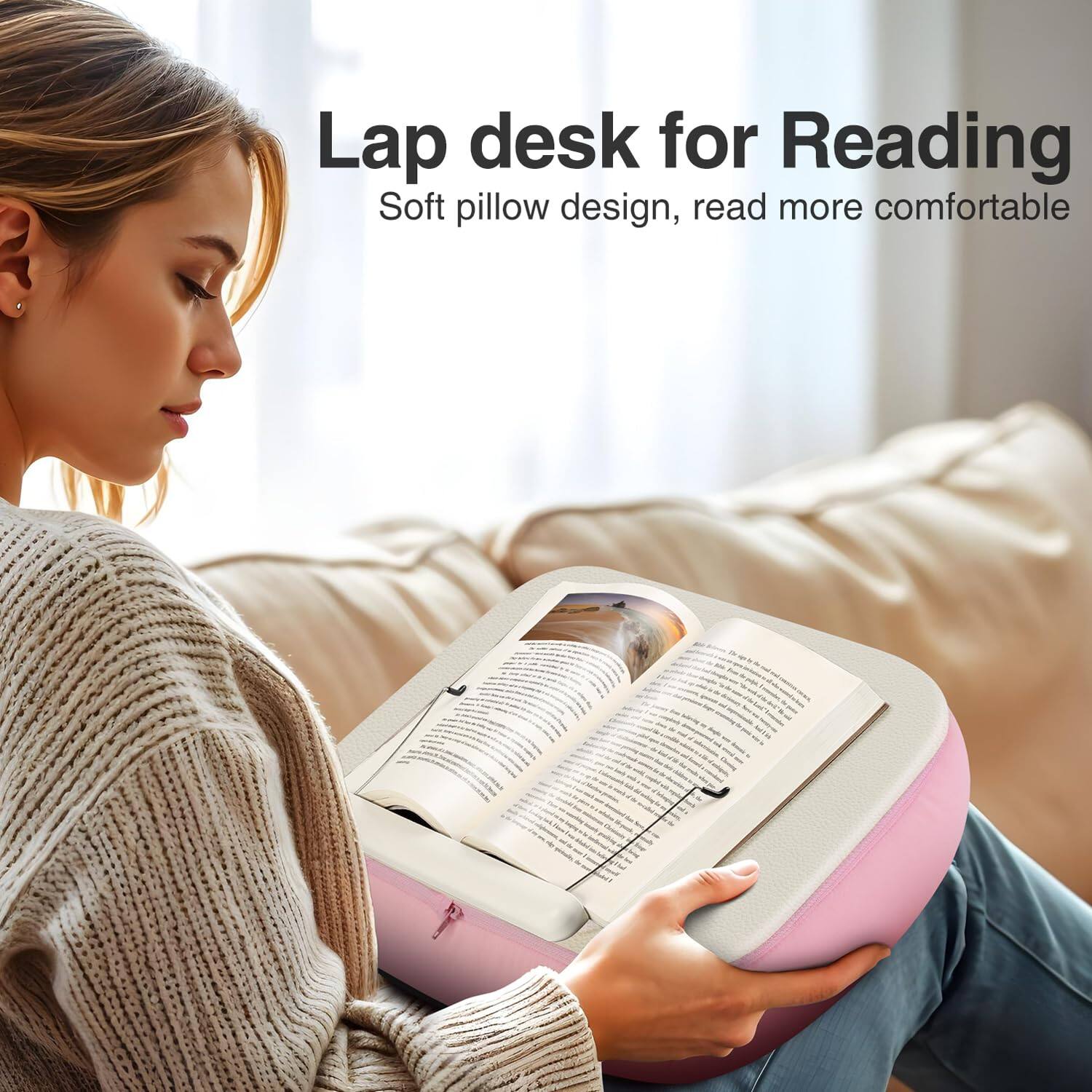 JETRANSPORT Bean Bag Laptop Lap Desk Soft Cushion Stand For Book Tablet ...