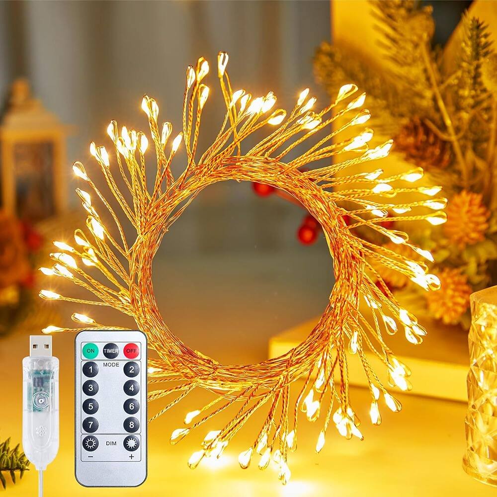 PARKER SLATER 10FT 120LED Plug in Twinkle String Lights with Remote ...