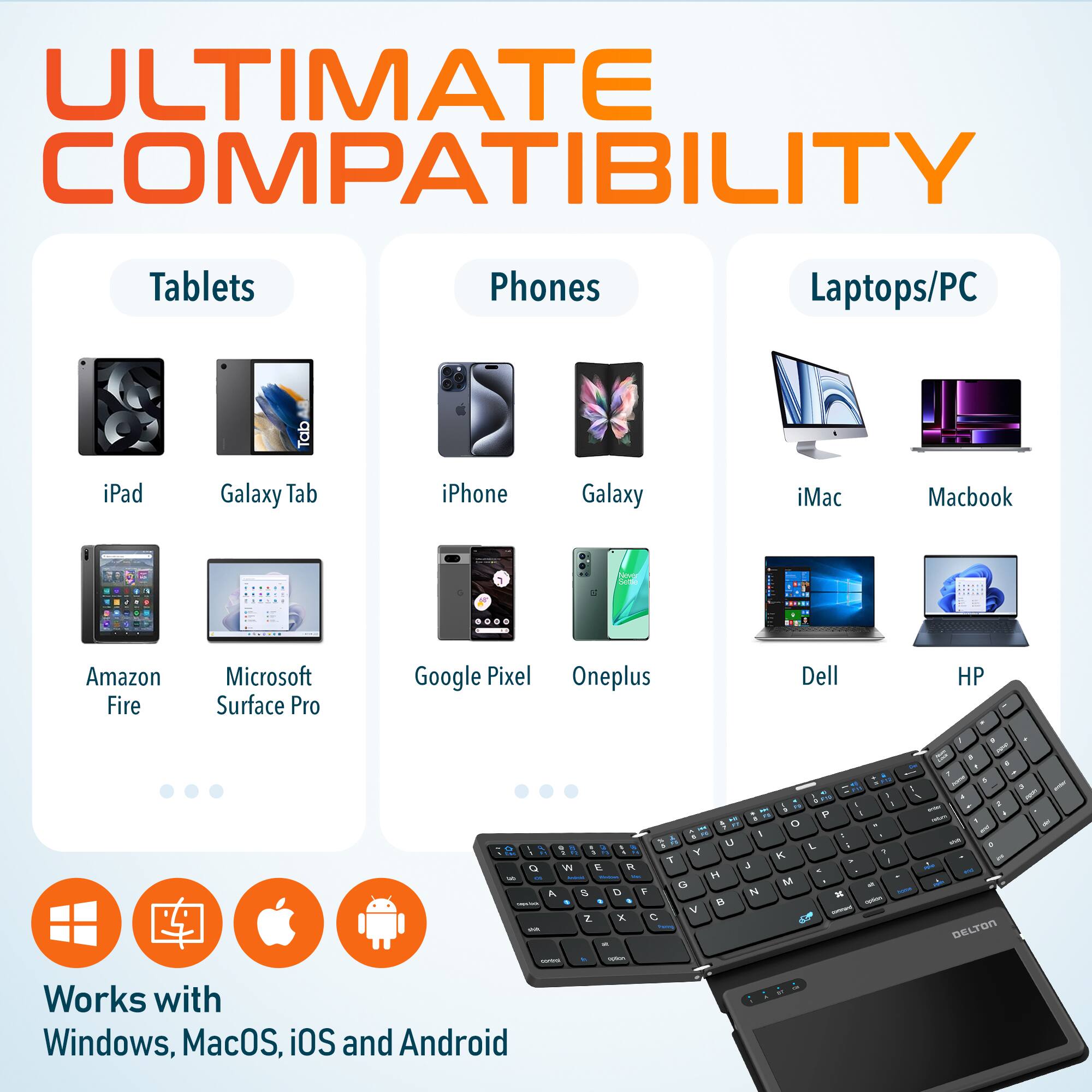 Delton F92 Wireless Keyboard with Large Touchpad (DKBF92) Black F92 - Best Buy