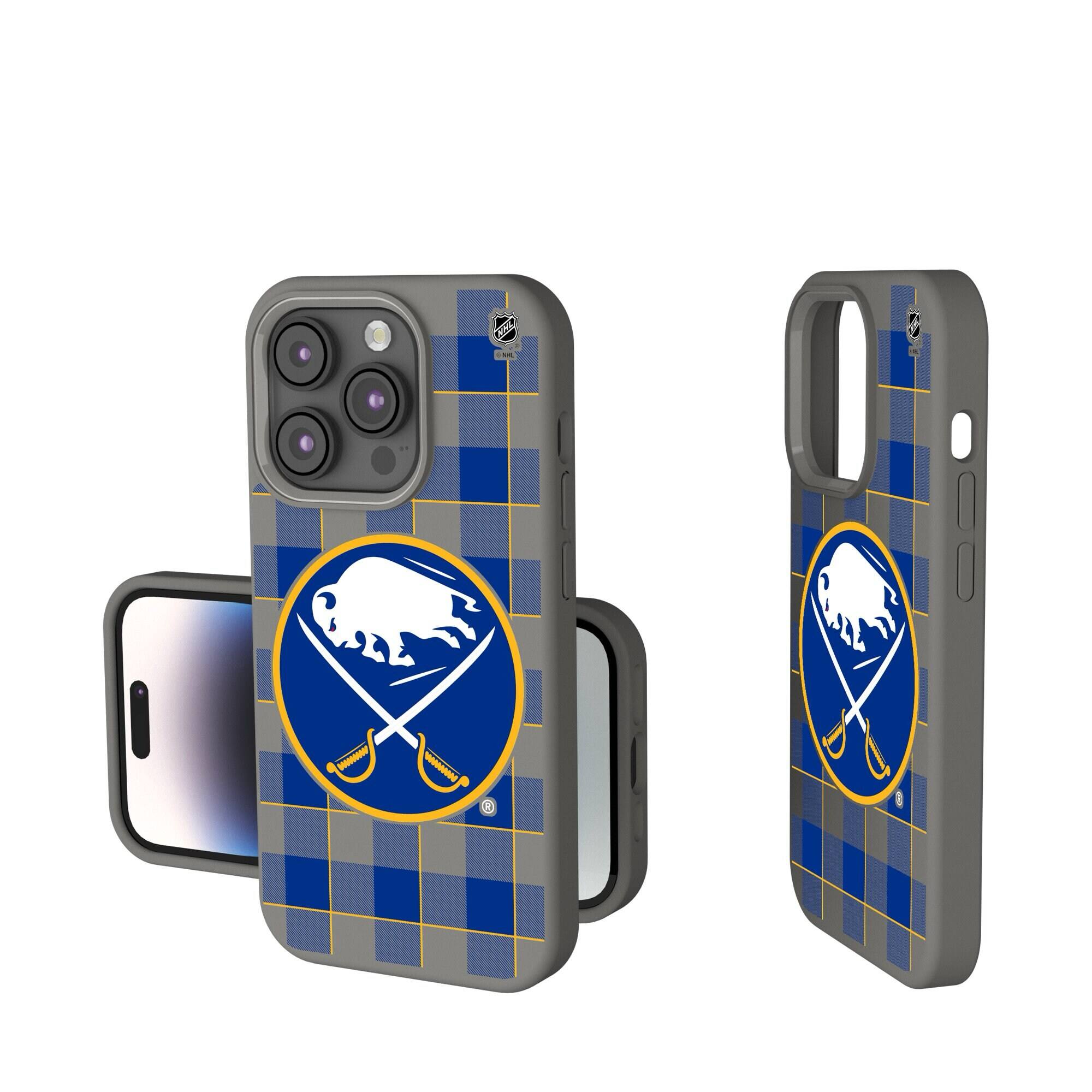 Keyscaper NHL Buffalo Sabres Plaid Soft Touch iPhone Case 15 Plus Gray ...