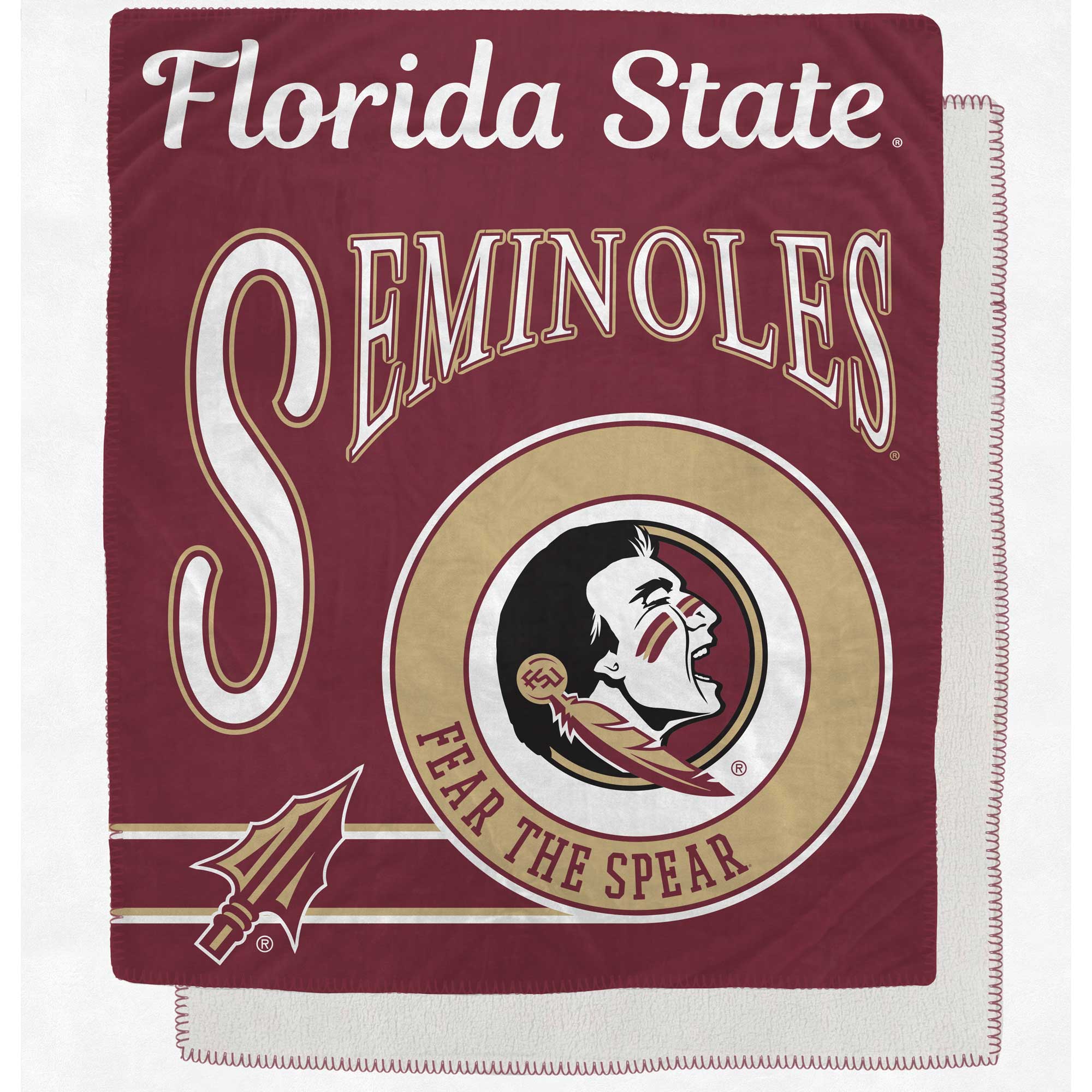 Pegasus Florida State Seminoles 50" x 60" Retro Emblem Flannel Fleece ...