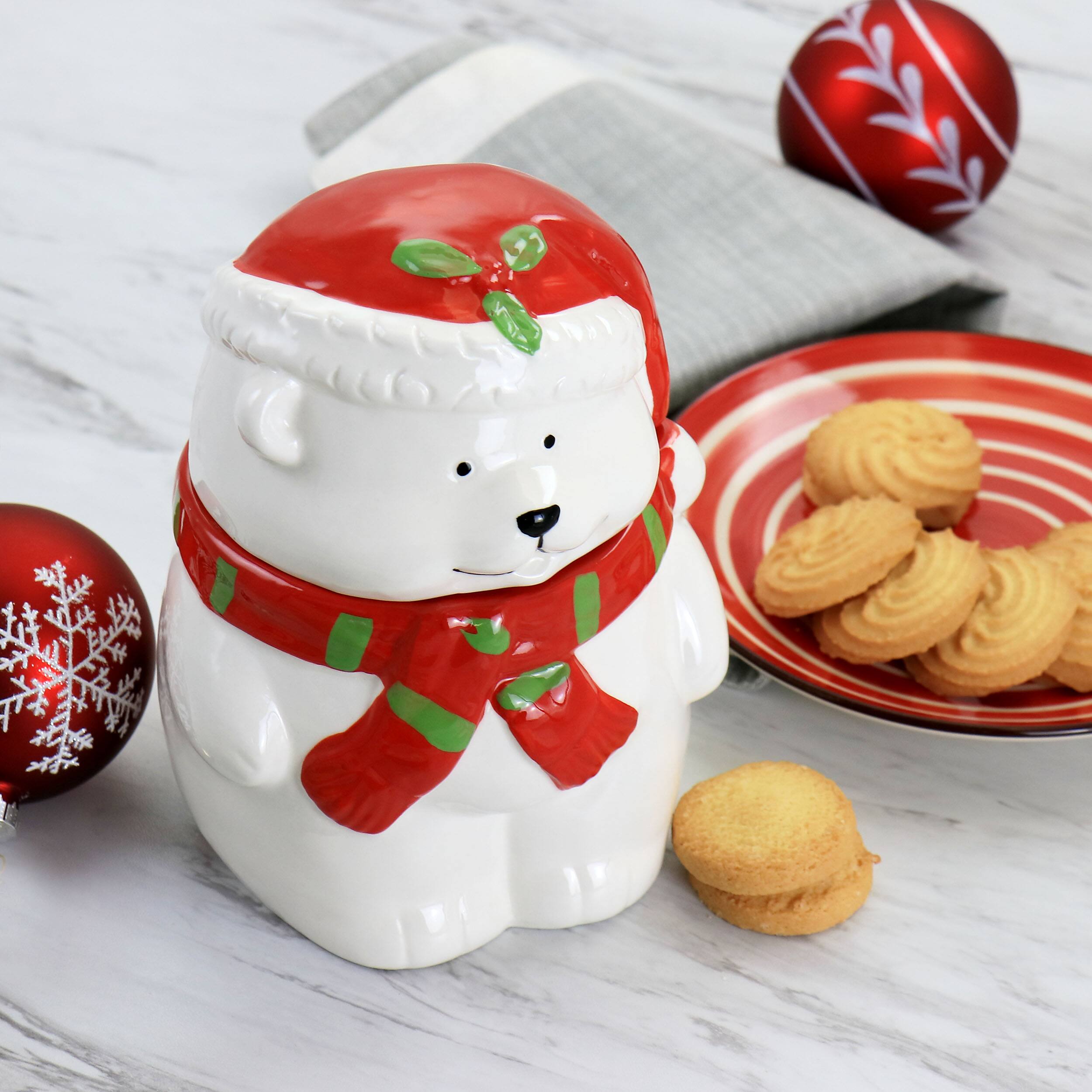 Gibson Home Joyful Bear Durastone 7.5in Cookie Jar Multi 310117477M ...