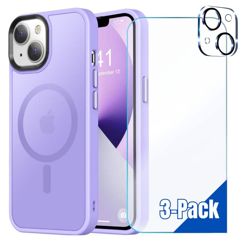 Entronix - iPhone 13 Accessory Bundle - Magnetic Translucent Matte with ...