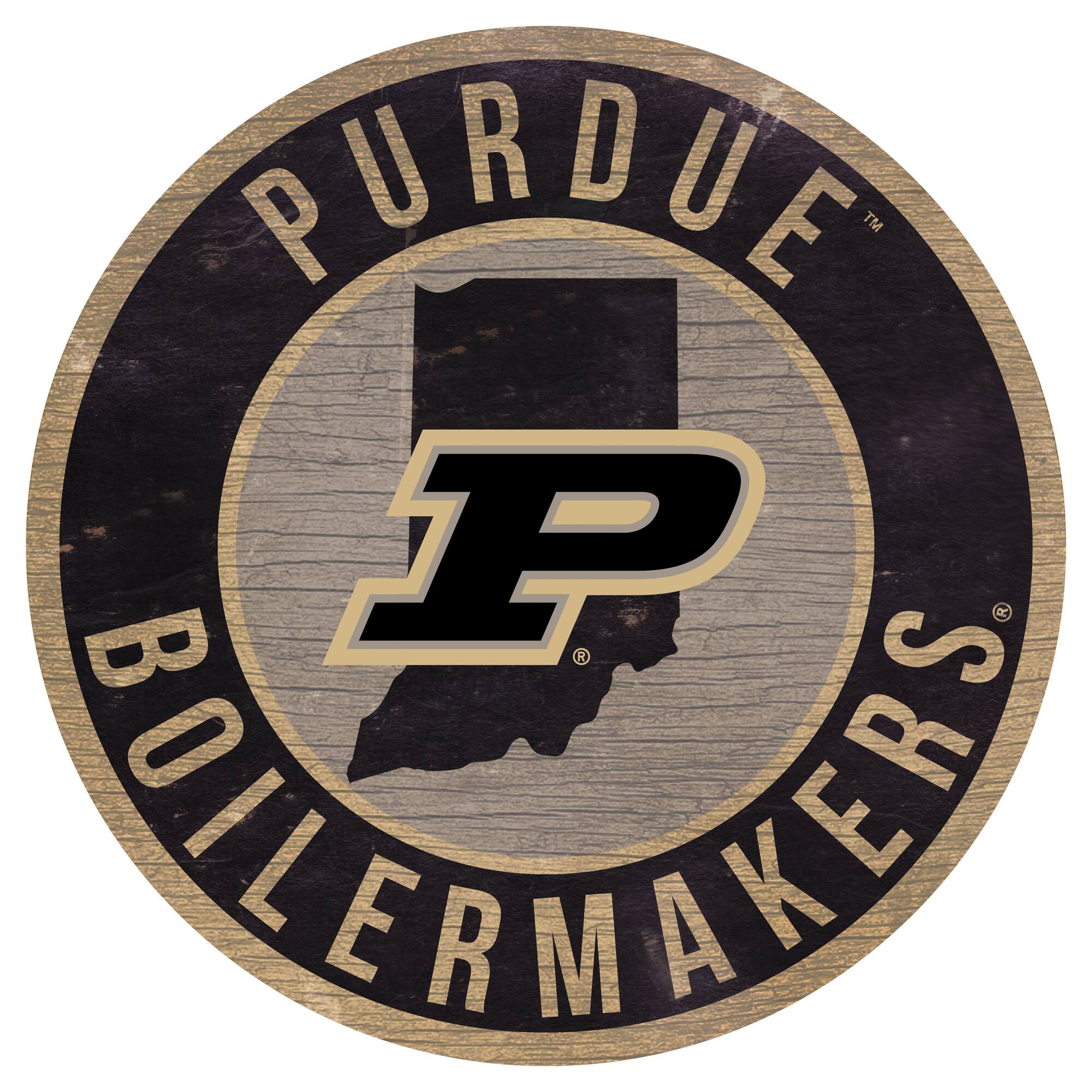 Fan Creations Purdue Boilermakers 12'' x 12'' State Circle Sign ...