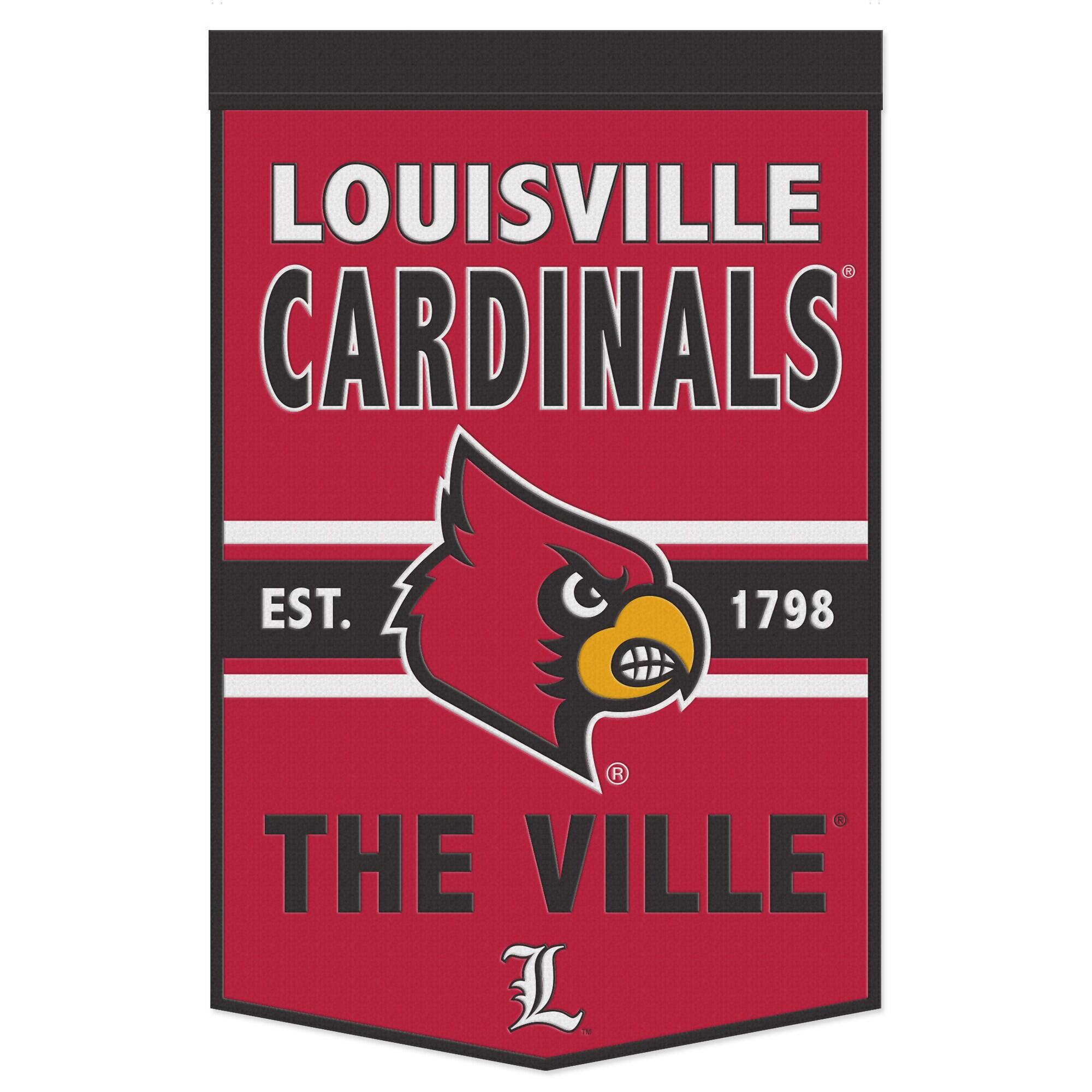 WinCraft Louisville Cardinals 24" x 38" Primary Logo Banner Multicolor ...