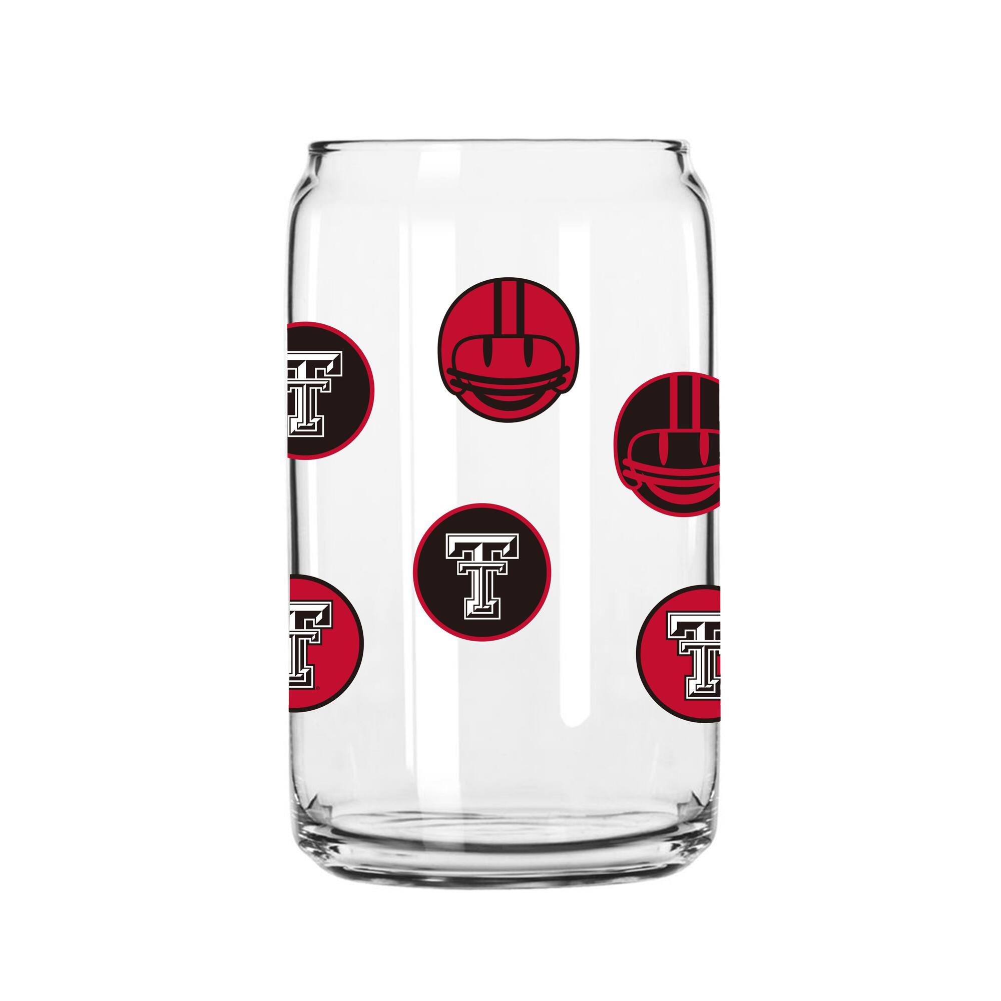 Logo Brands Texas Tech Red Raiders 16oz. Smiley Can Glass Multicolor ...