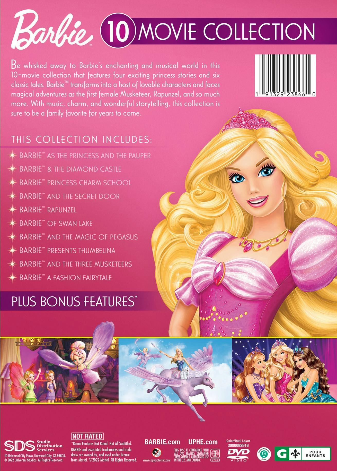 Barbie: 10 Movie Classic Princess Collection Iconic Moments Line Look ...