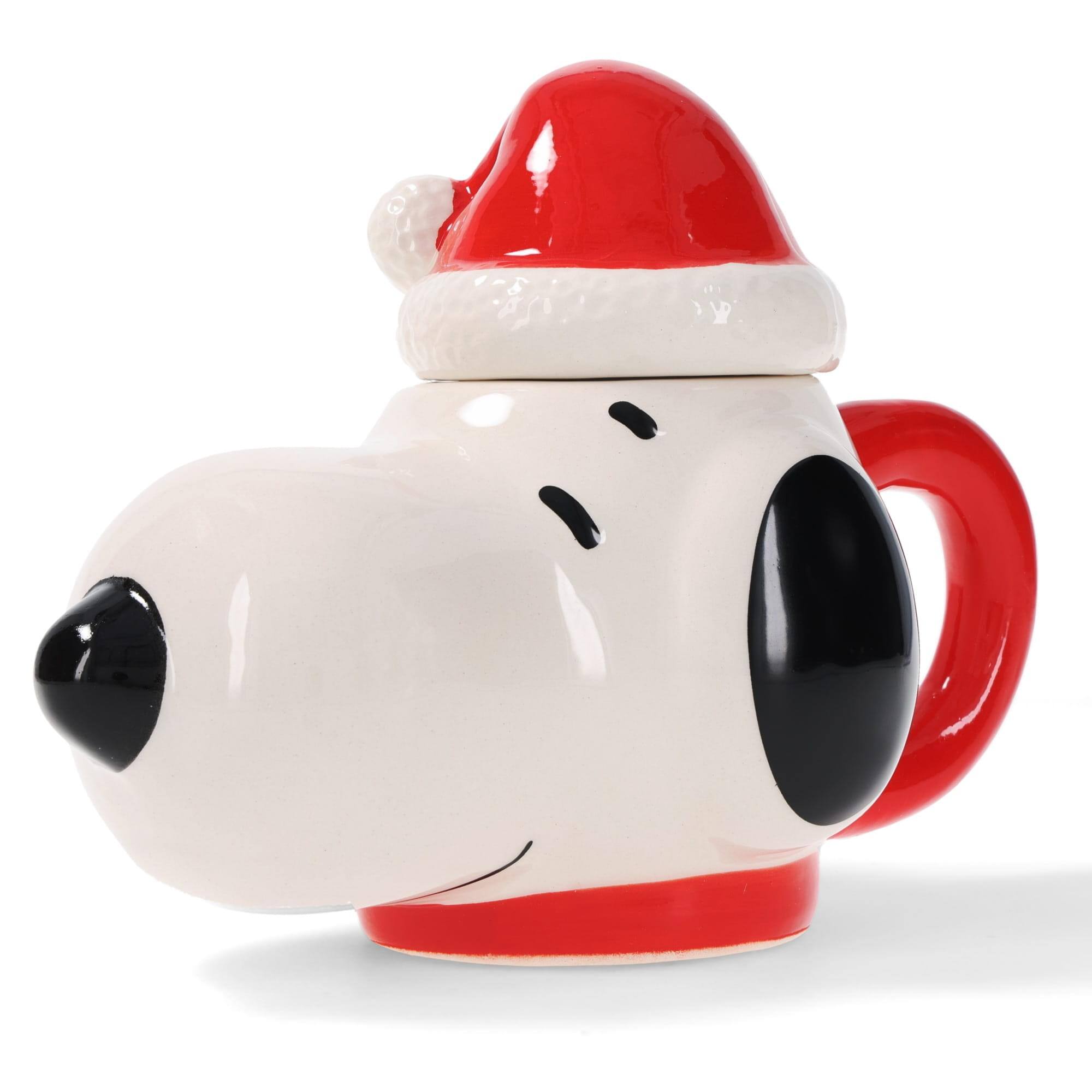 Peanuts Santa Snoopy 14.5oz Molded Mug with Lid Red/White IC11397 ...