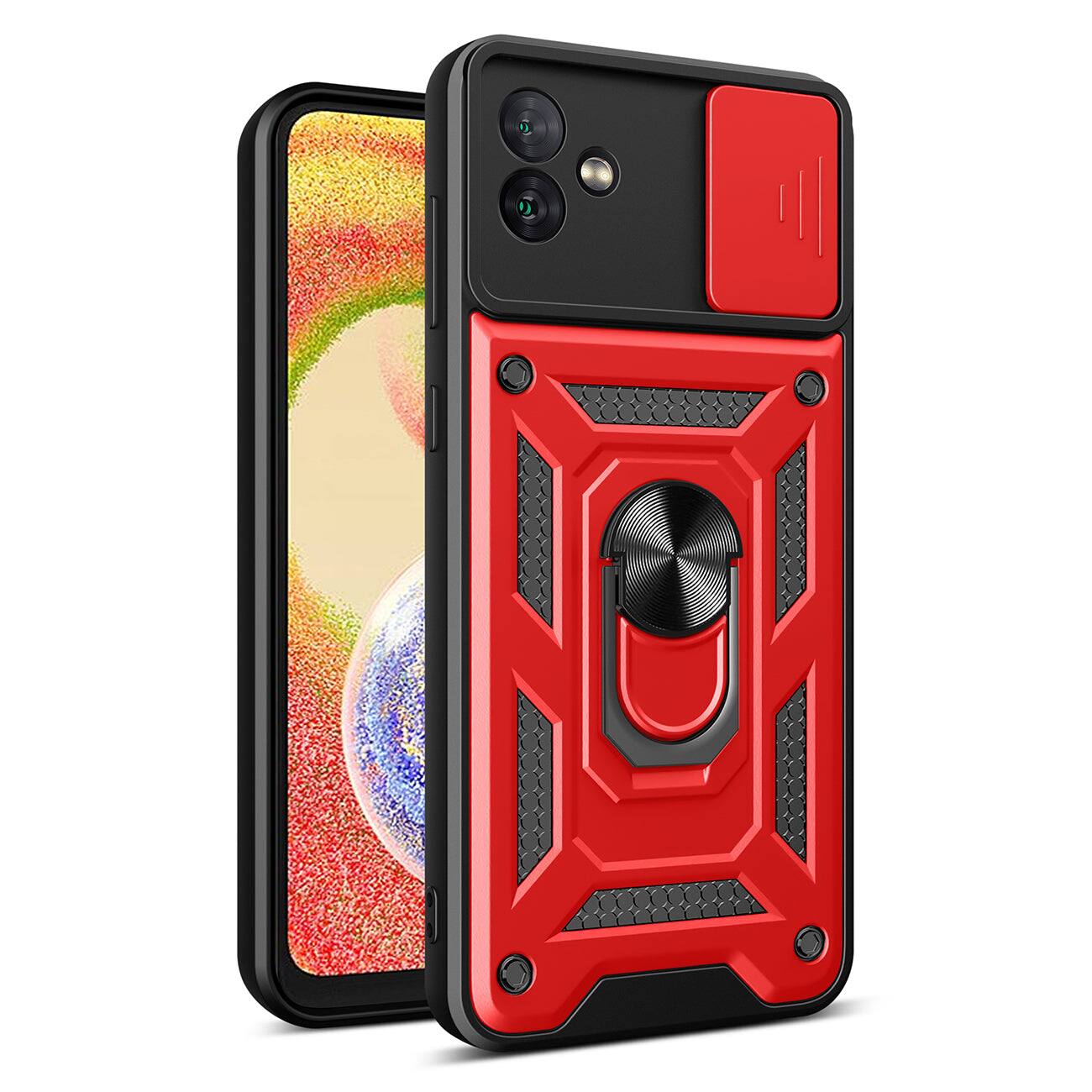 Reiko Kickstand Ring Holder With Slide Camera Cover Tpu Magnetic Car ...