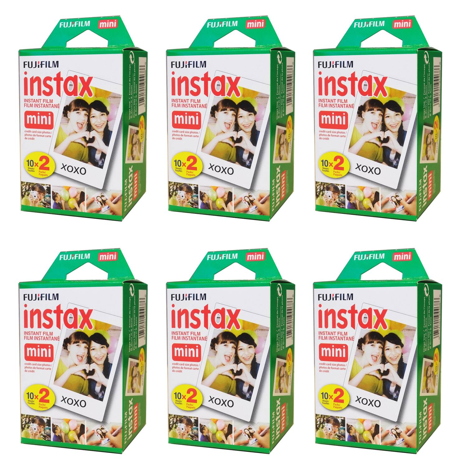 Fujifilm Instax Mini Instant Film 2x10 6 Packs (120 Shots) TWIN PACK ...