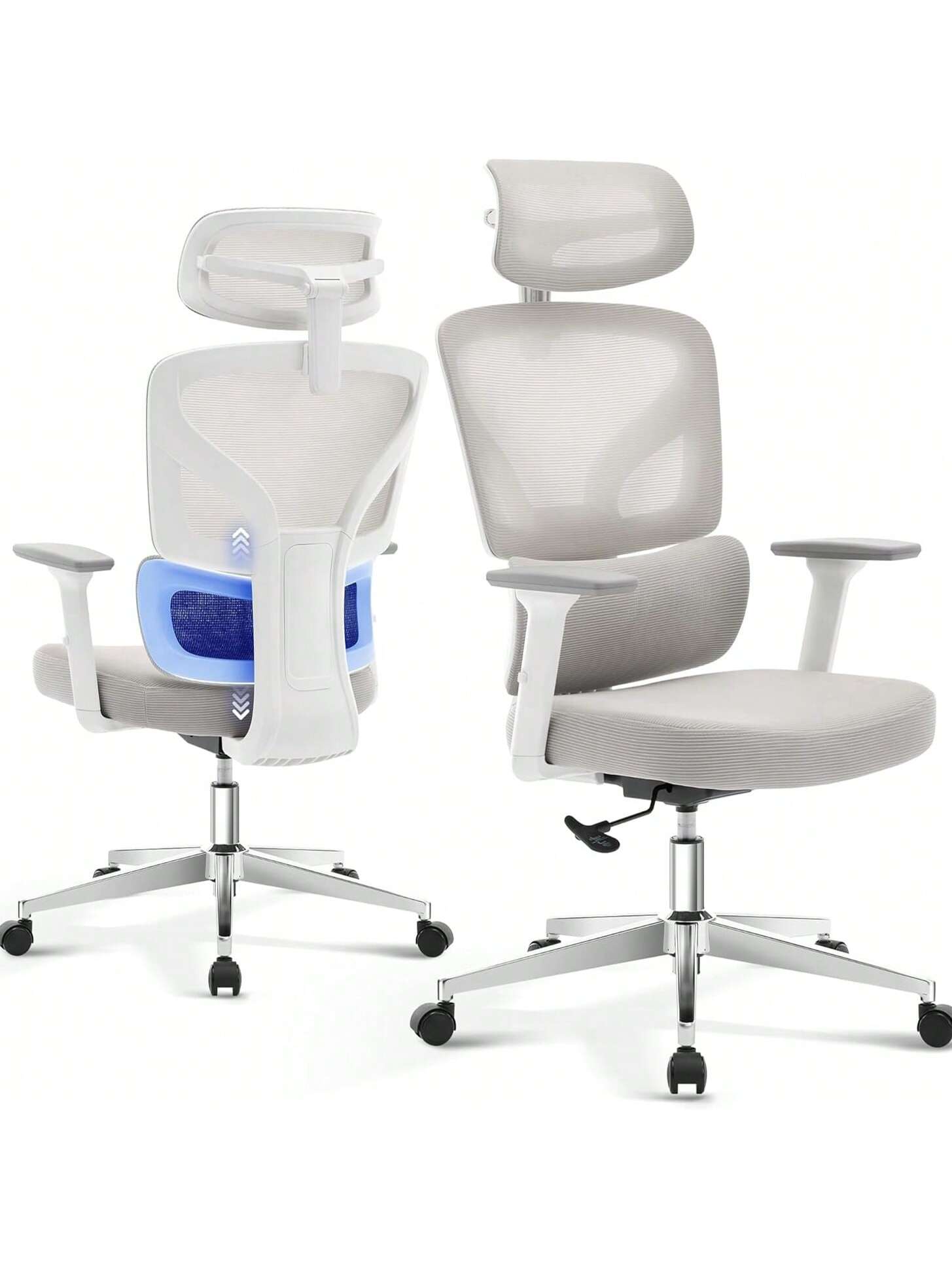 GARVEE Office Chair Ergonomic Desk Chair With Steel Plastic Chair Legs ...