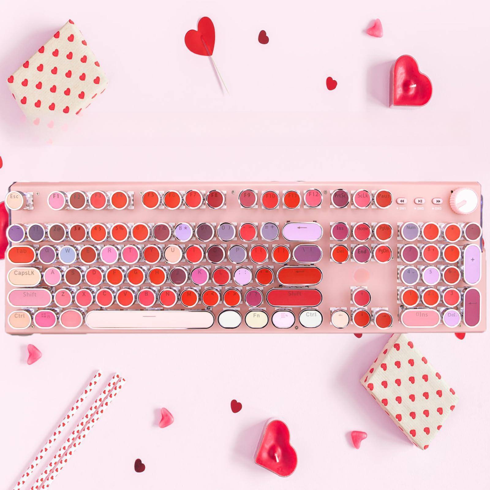 Comfort Essence Pink Typewriter Style With White Led Backlight Vintage ...