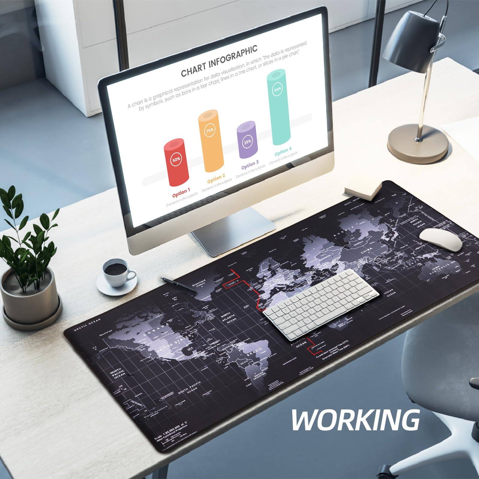 Comfort Essence Large Gaming Mouse Pad With Stitched Edges 35 ...