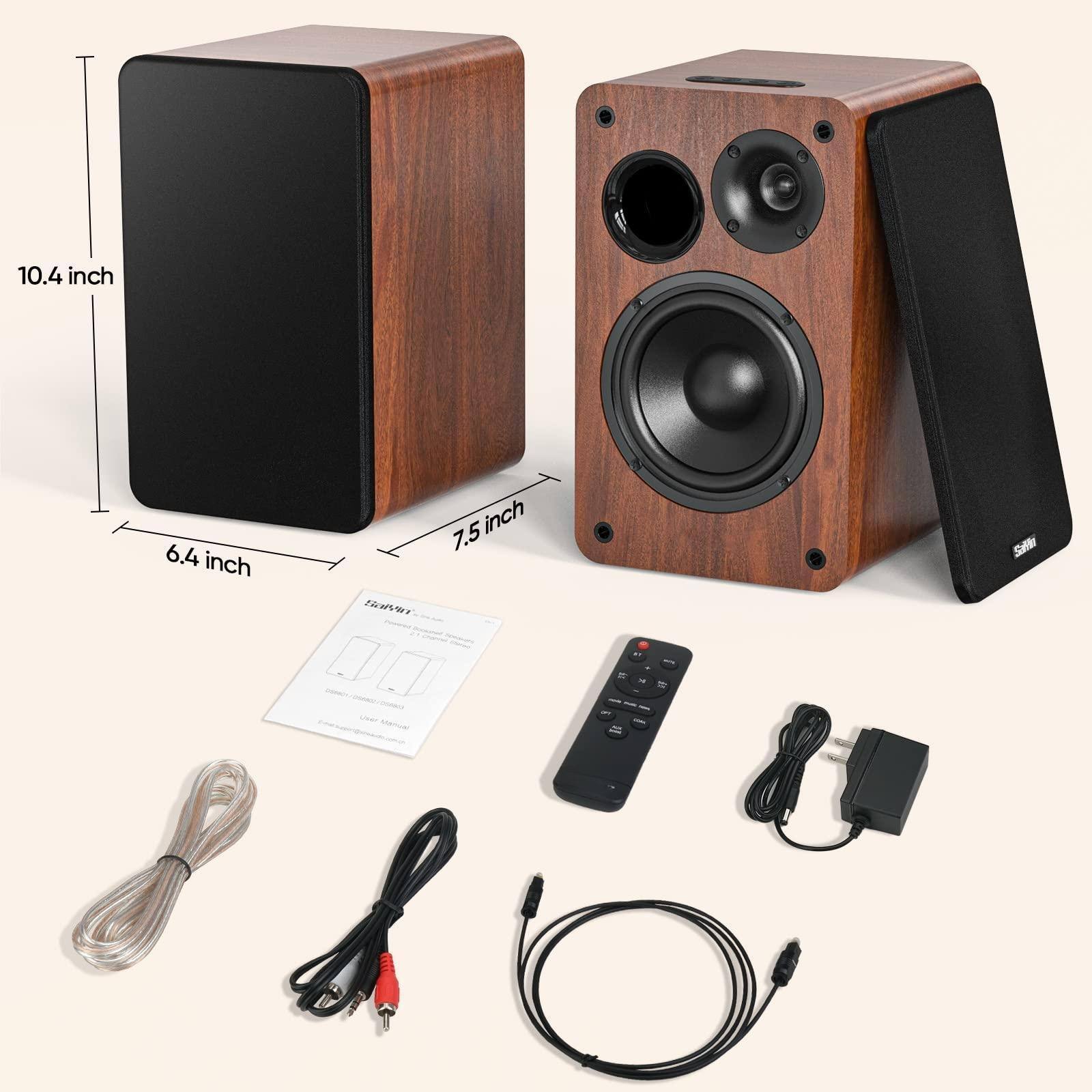 Pacoar Cade Bookshelf Speakers Record Player Studio Monitor Inch Woofer ...