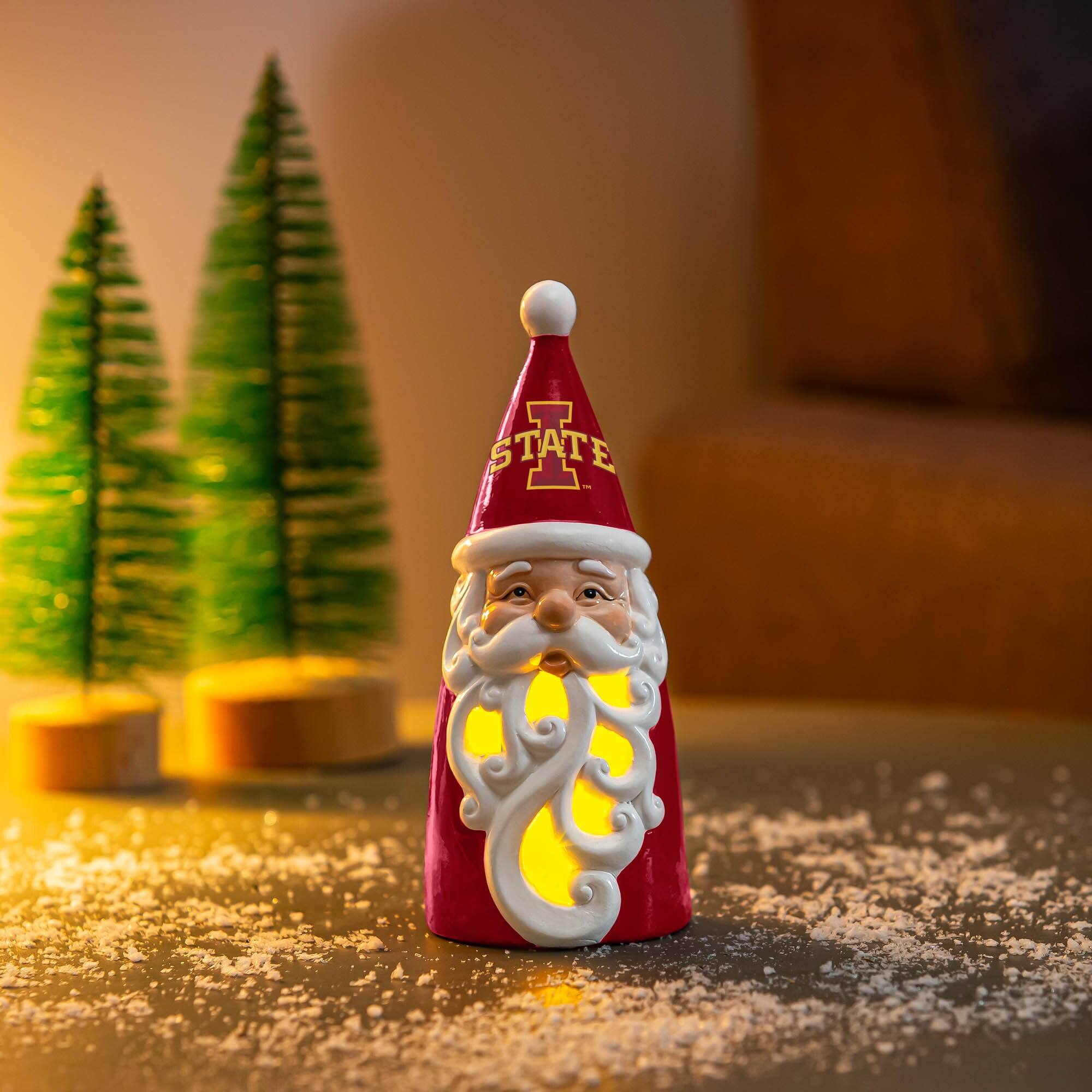 Evergreen Enterprises Iowa State Cyclones 8" LED Santa Statue Red ...