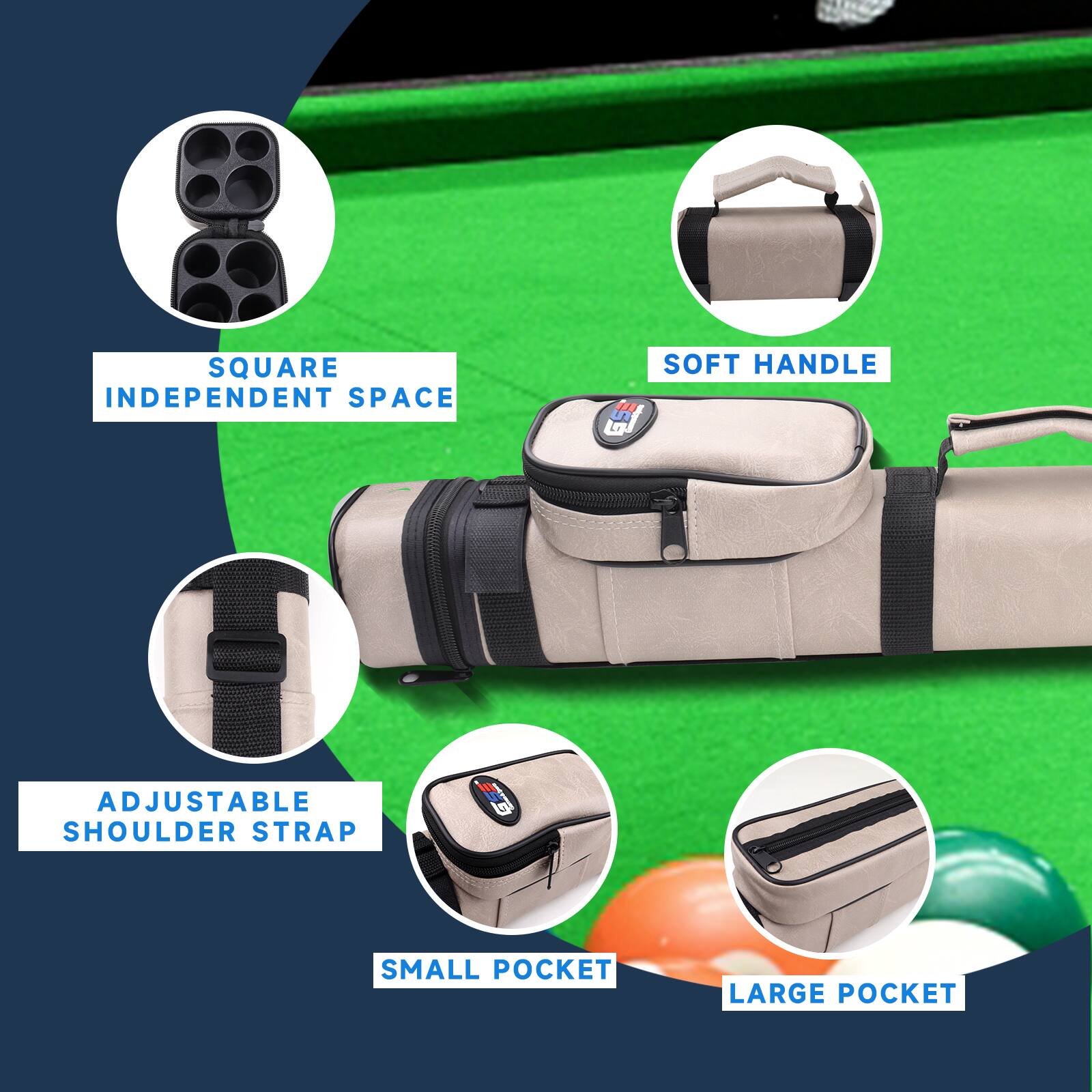 GSE Games & Sports Expert 2x2 Square Hard Billiard Pool Cue Stick ...