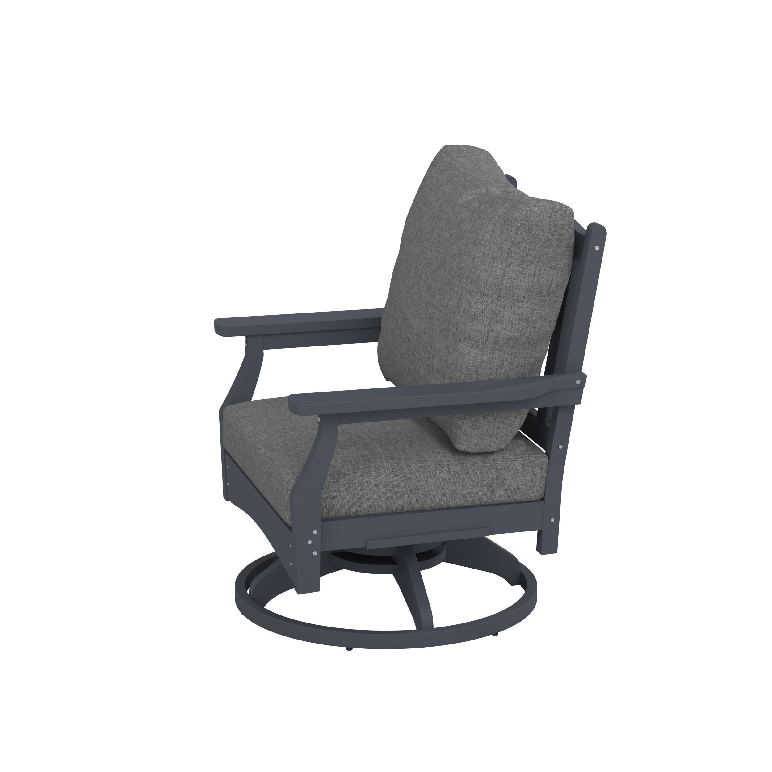 LuXeo Aspen Rock/Swivel Deep Seating Chairs (Set of 2) Gray/Gray ...