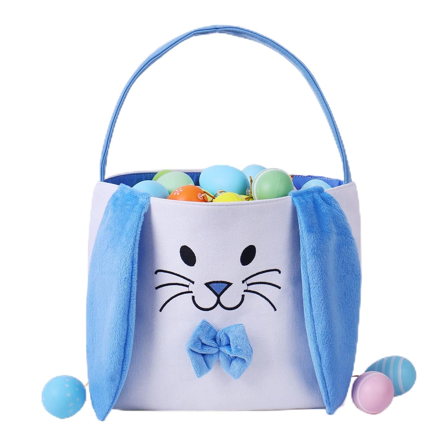 Paradigms Interiors Easter Bunny Baskets For Empty Egg Hunt Bags Rabbit ...