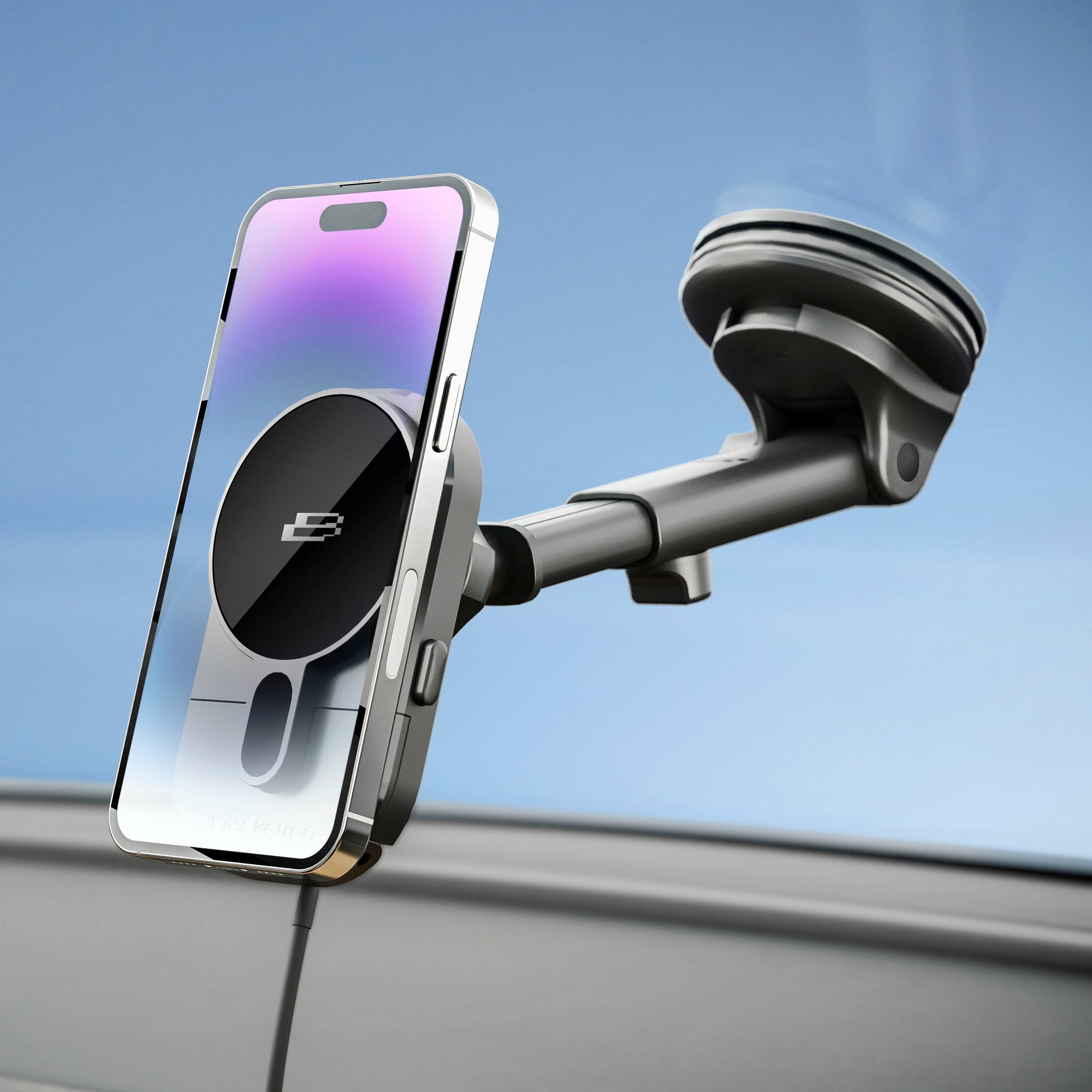 Bracketron PwrUp MagAlign Window,Dash & Vent Mount for most cell phones Black BT2-048-2 - Best Buy