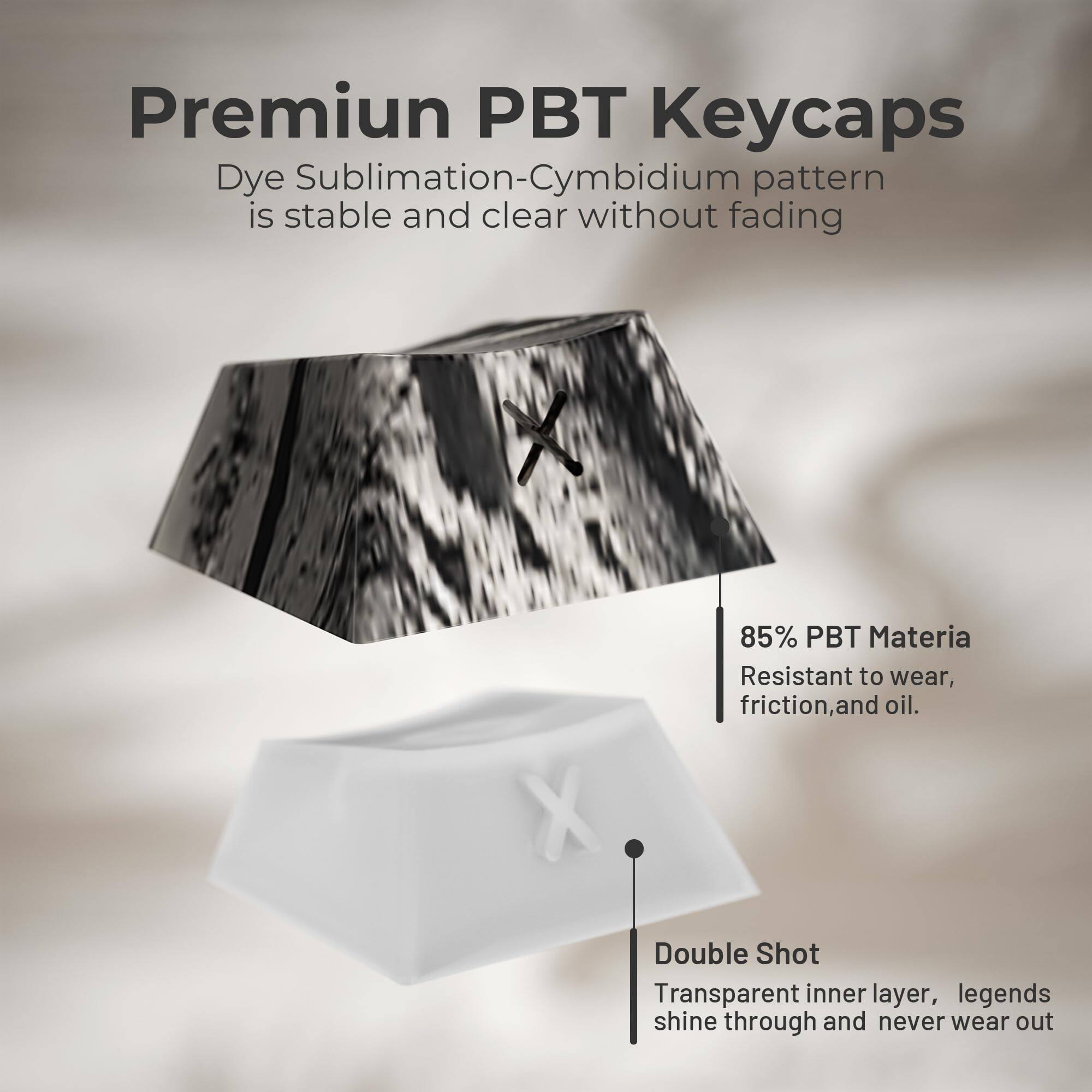 Earthley Blooms Xvx Orchid Shine Through Keycaps Double Shot Pbt Side ...