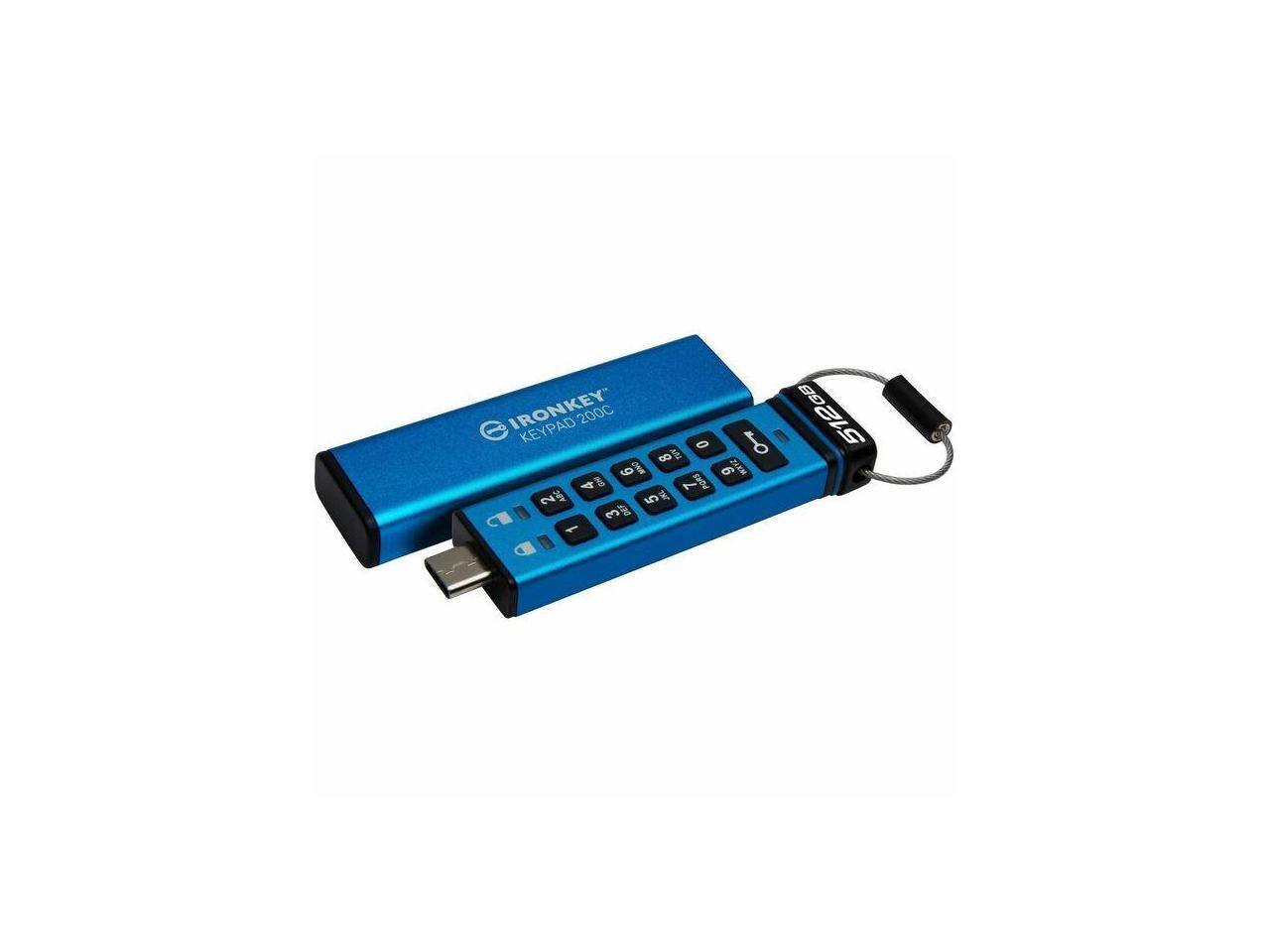 Kingston IronKey Keypad 200 512GB USB 3.2 Gen 1 Type C Flash Drive ...