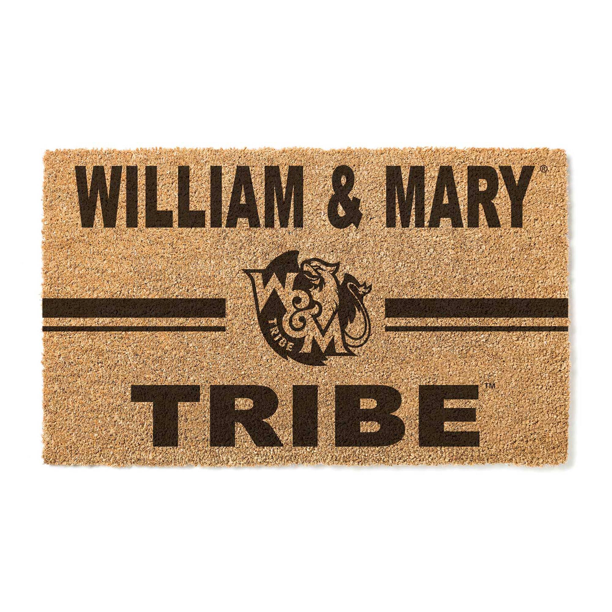 Jardine William & Mary Tribe 18" x 30" Team Logo Doormat Brown 4953407 ...