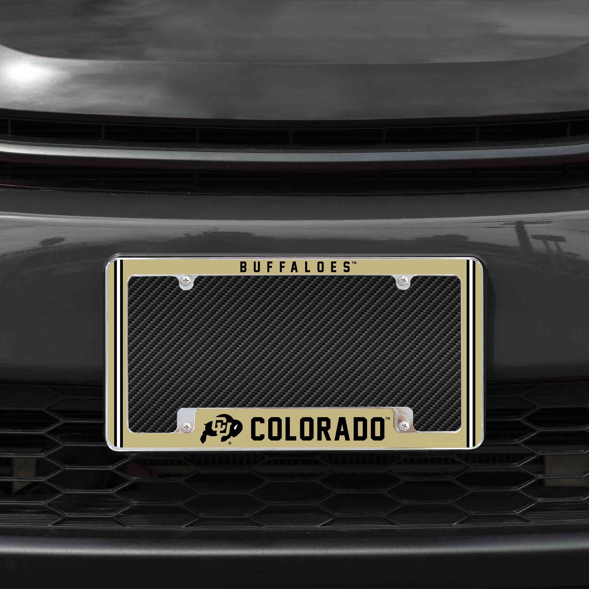 Rico Industries Colorado Buffaloes Chrome Metal License Plate Frame ...