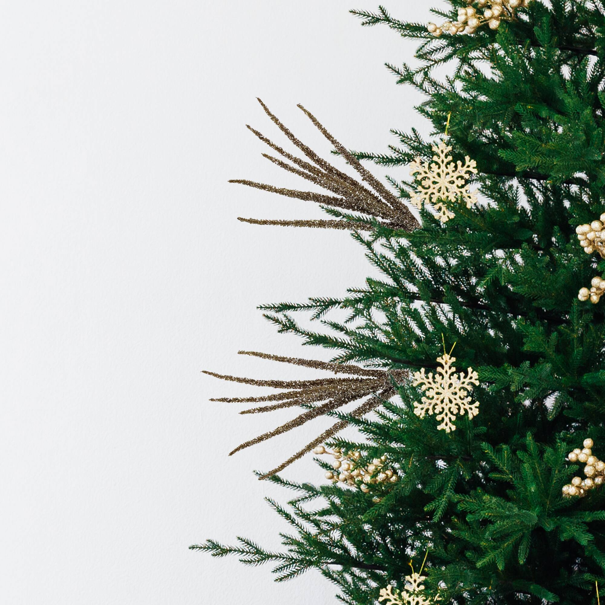 Roman 22" and Silver Embellished Christmas Spray Pick Gold 33372540 ...