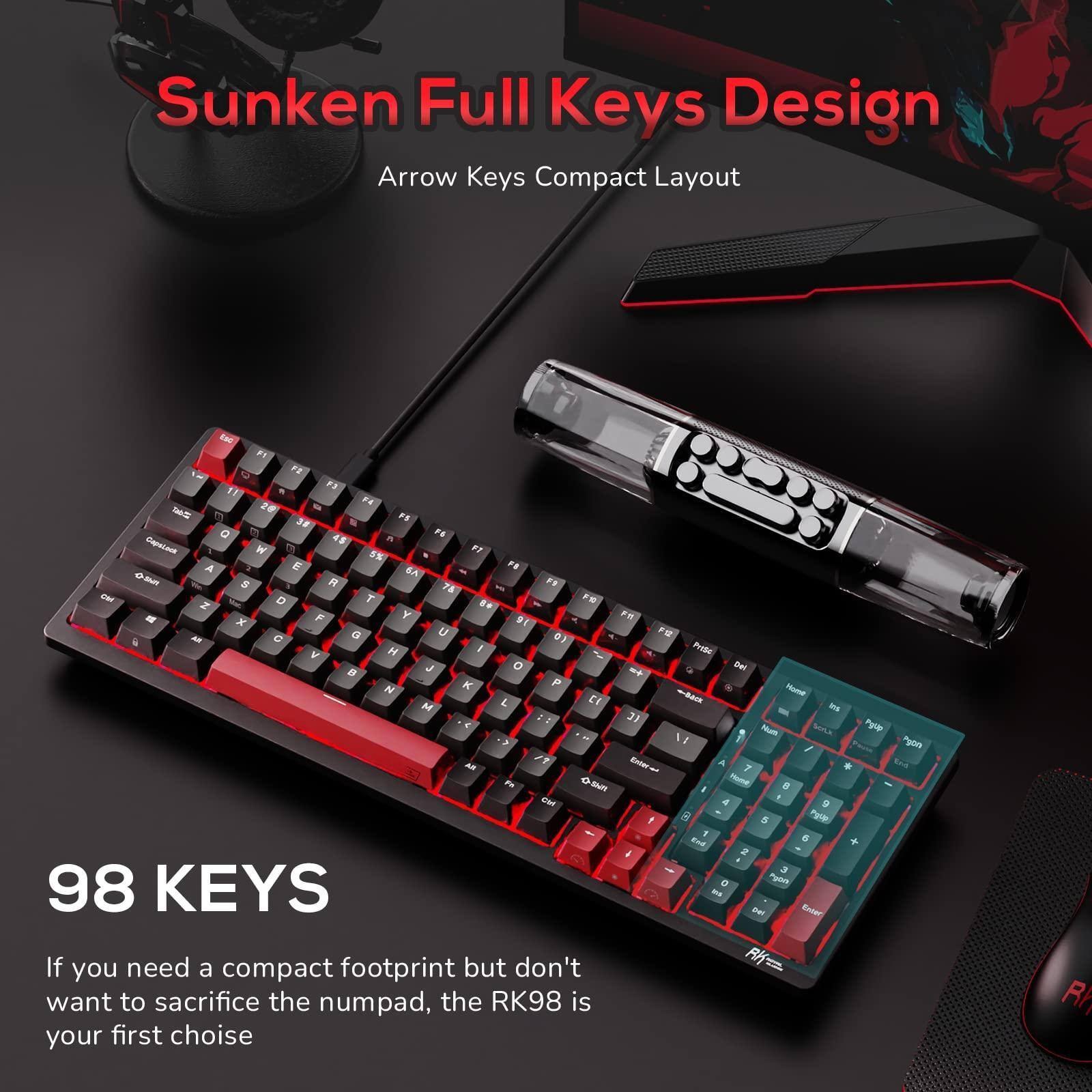 Live At Space Rk98 Gaming Wireless Mechanical 100 Keys Tri mode Bt5.1 ...