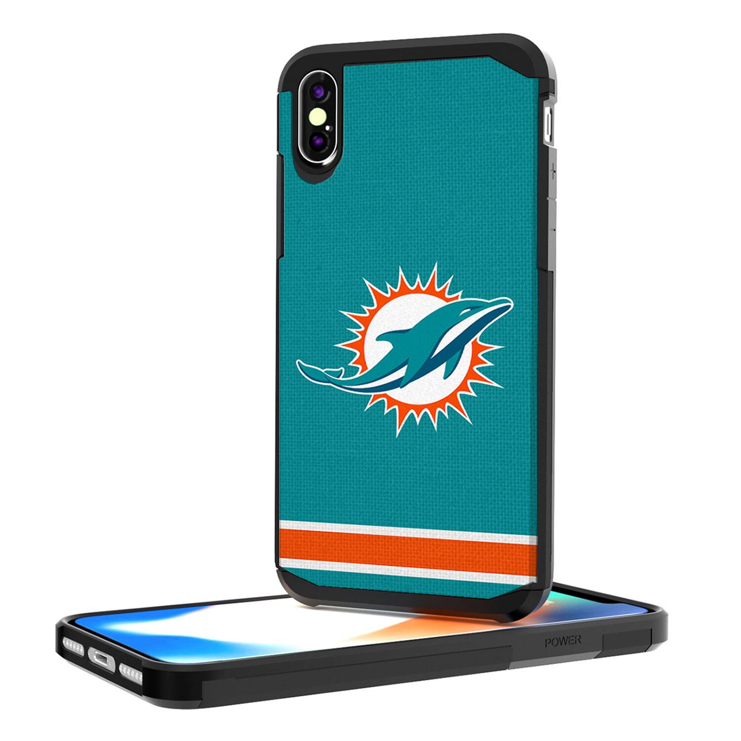Keyscaper NFL Miami Dolphins iPhone Rugged Stripe Design Case ...